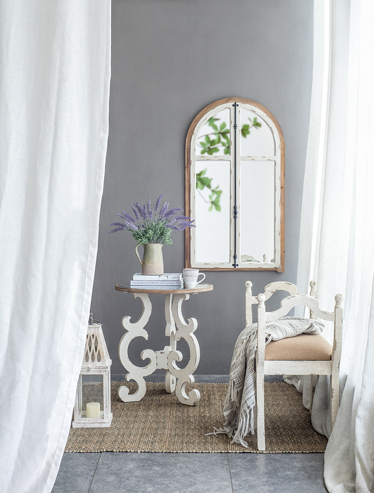 Wood Wall Mirror with Arched Window Design - Pier 1