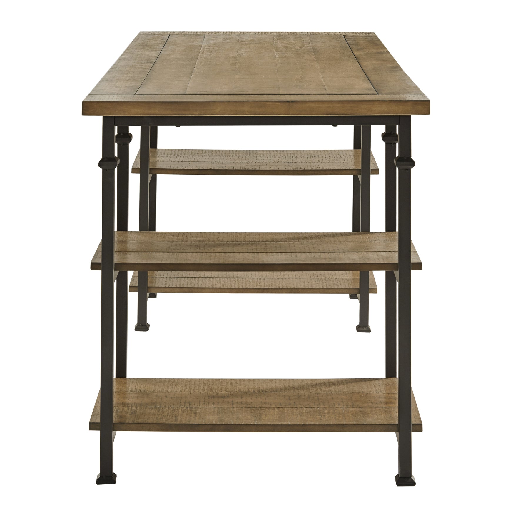 Vintage Industrial 1pc Writing Desk with 4 Open Shelves – Pier 1