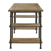 Vintage Industrial 1pc Writing Desk with 4 Open Shelves – Pier 1