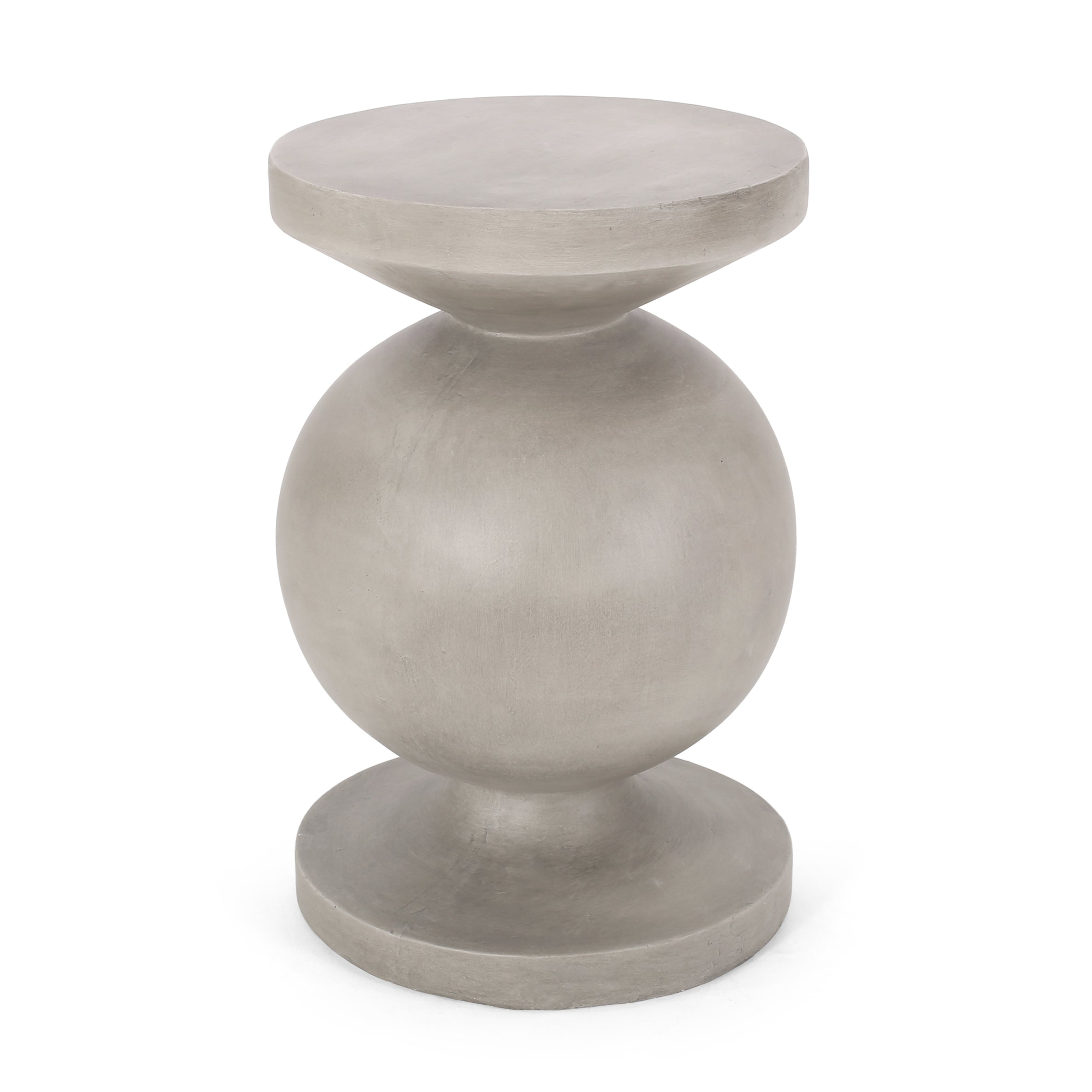 Outdoor Concrete Side Table with Round Top and Pedestal Base - Pier 1