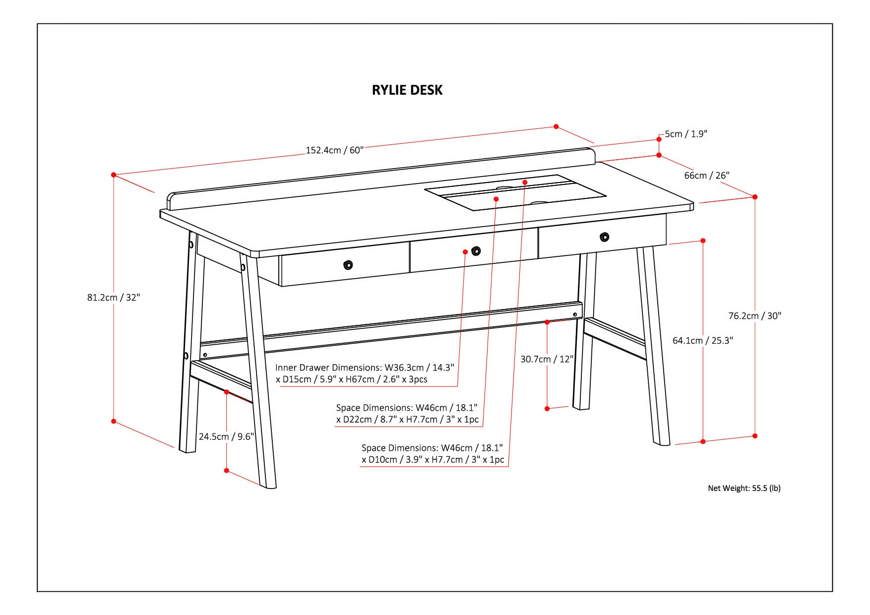 Rylie Home Office Desk – Pier 1