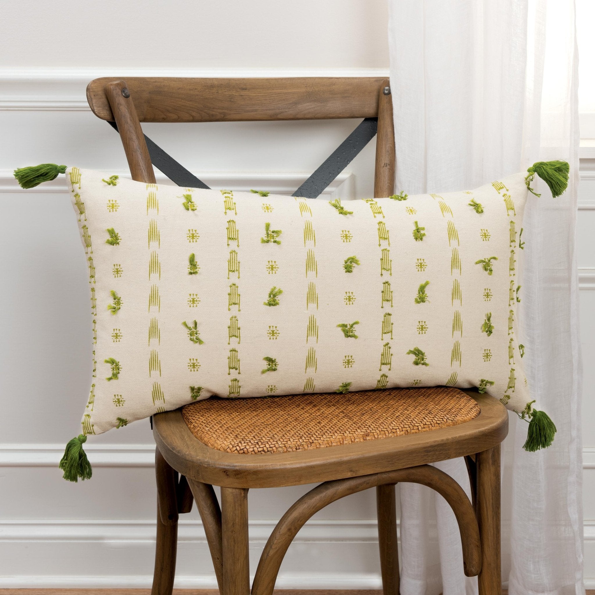 Geometric Print Knife Edge 100% Cotton Poly Filled Decorative Throw ...