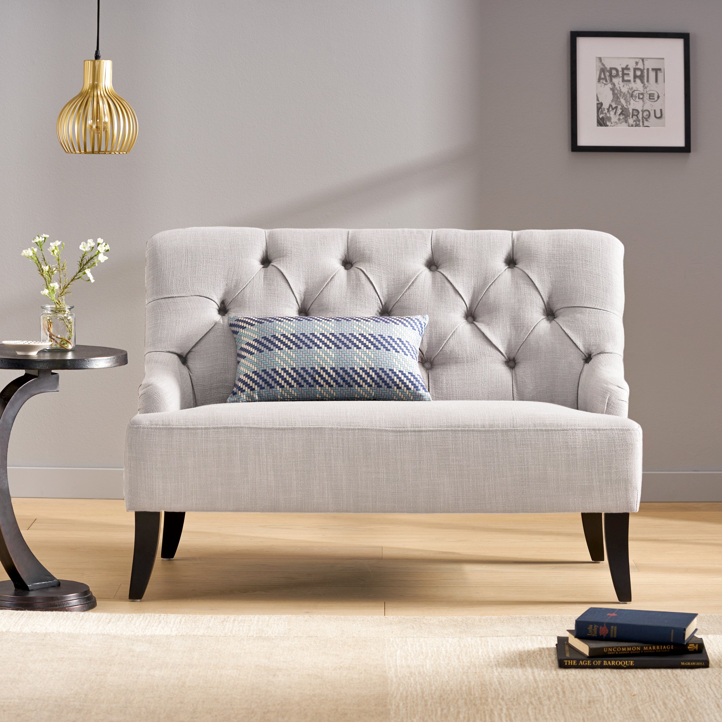 Nicole Button Tufted Settee – Pier 1