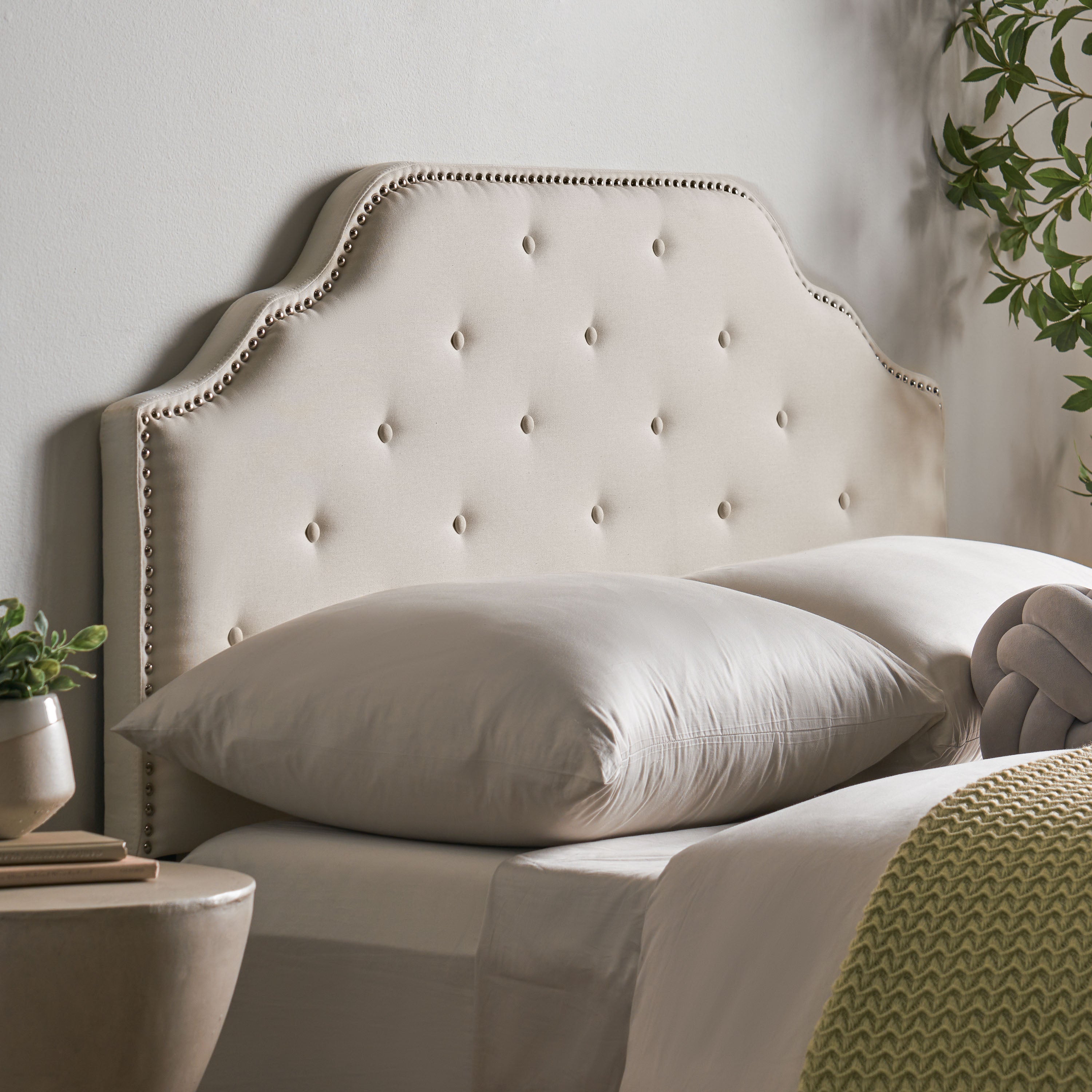 Luella Button Tufted Upholstered Headboard – Pier 1