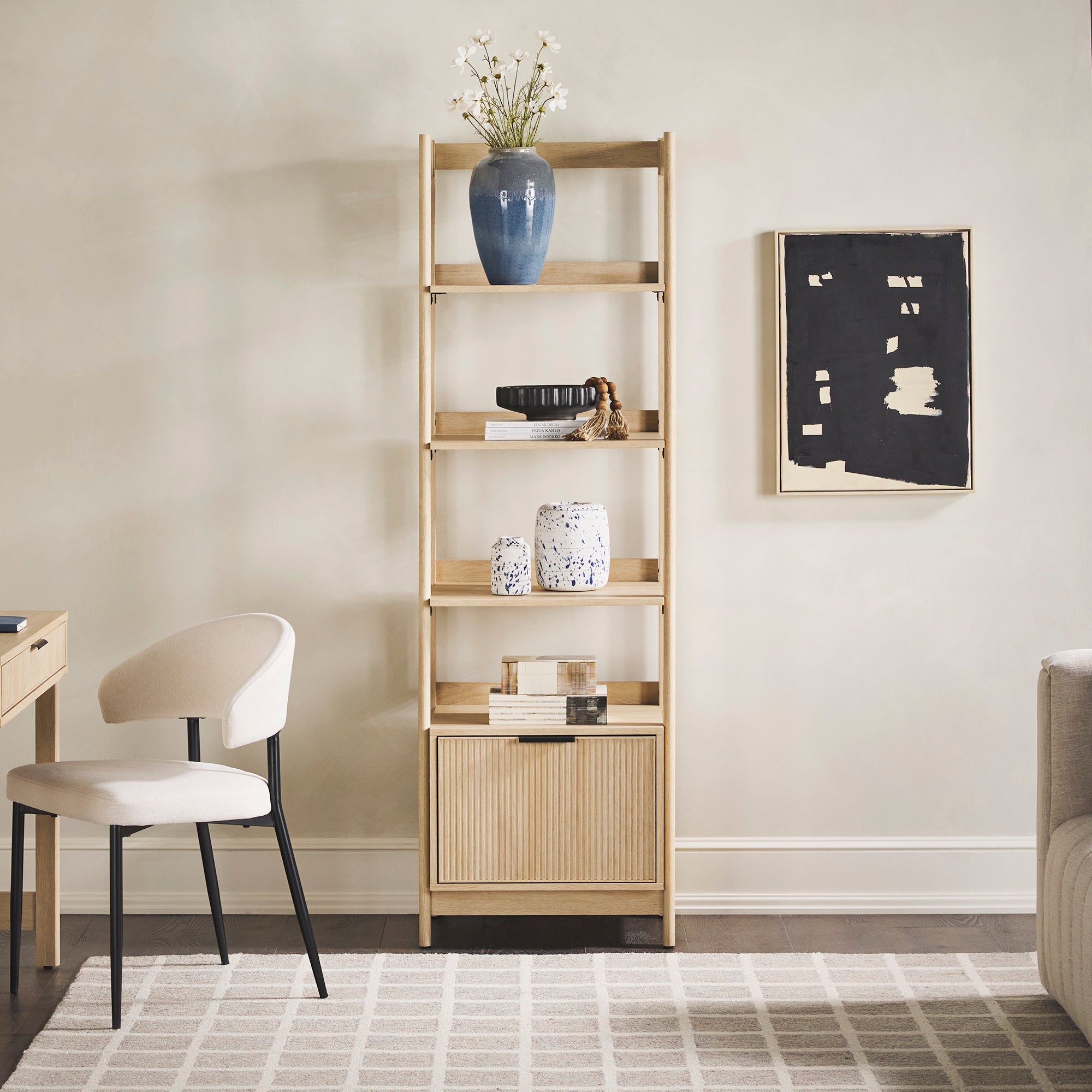 Jubilate Narrow Bookcase with Drawer and 4 Open Shelves by Walker ...