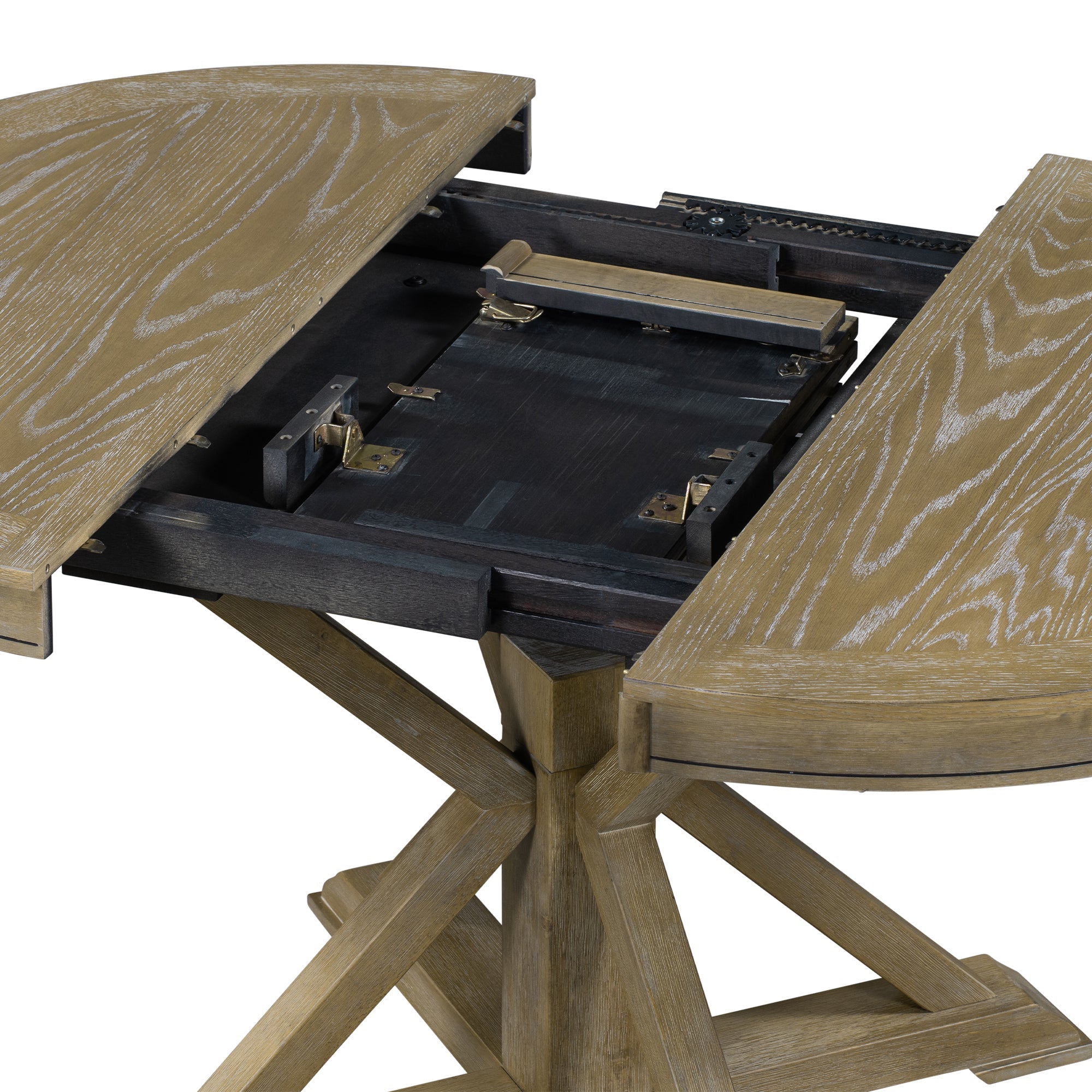 Melin Extendable Dining Table with Wood Frame and X-Shaped Base - Pier 1