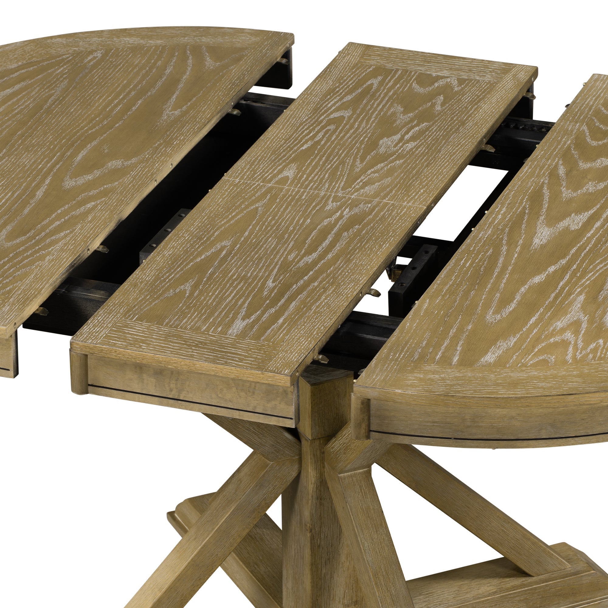 Melin Extendable Dining Table with Wood Frame and X-Shaped Base - Pier 1