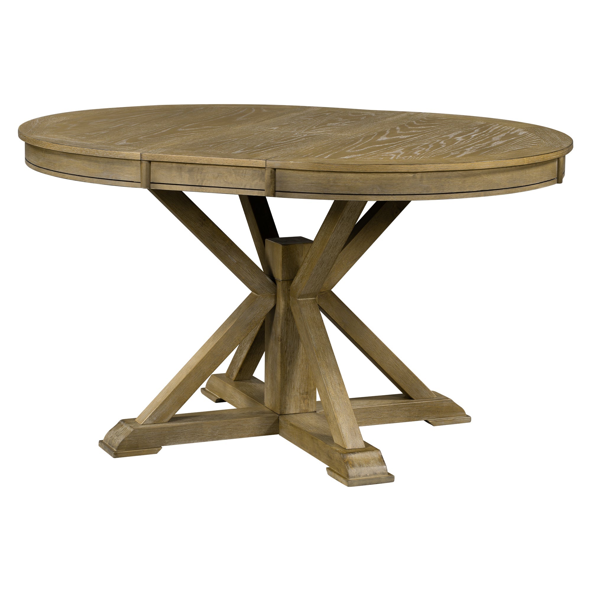 Melin Extendable Dining Table with Wood Frame and X-Shaped Base - Pier 1