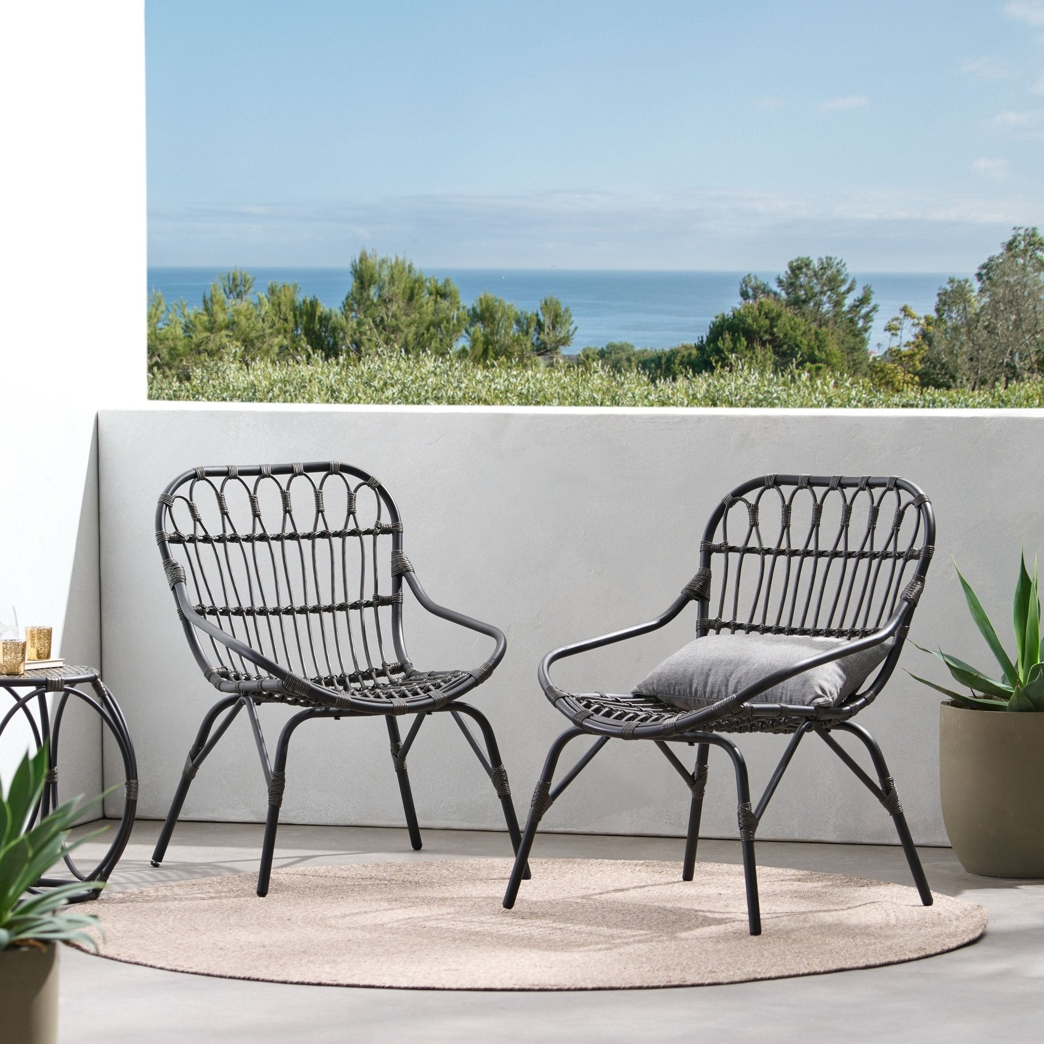 Monsoon Outdoor Accent Chair with Open Weave Design - Pier 1