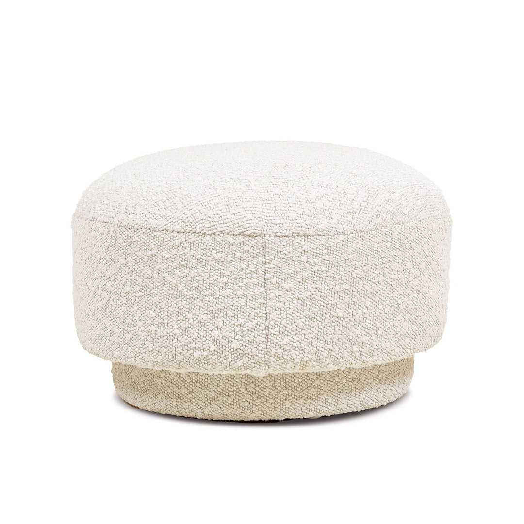 15" Mushroom Footstool with Sherpa-Textured Upholstery - Pier 1
