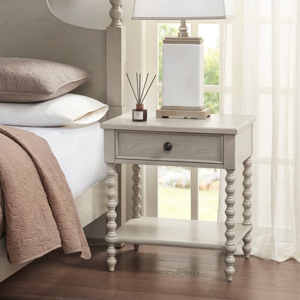 Nightstand with 1 Drawer and Turned Legs - Pier 1