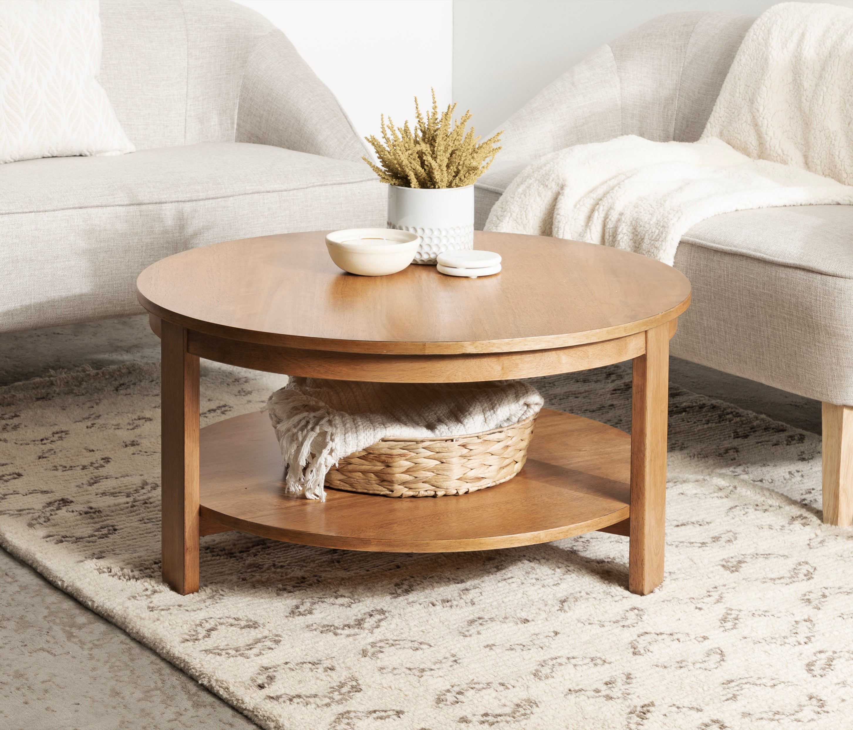 Foxford Round Wood Coffee Table – Pier 1