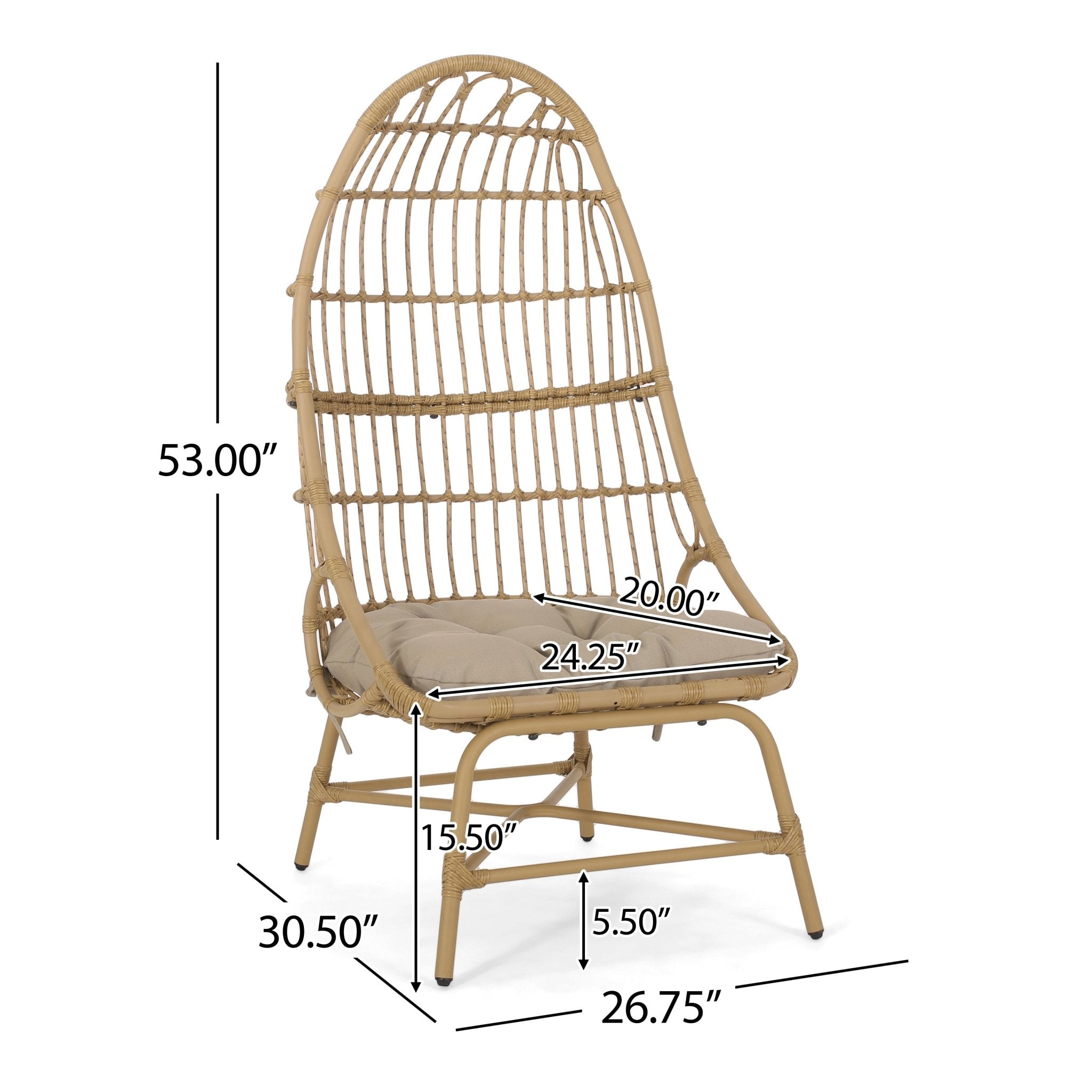 Outdoor Accent Chair with Basket Shape - Pier 1