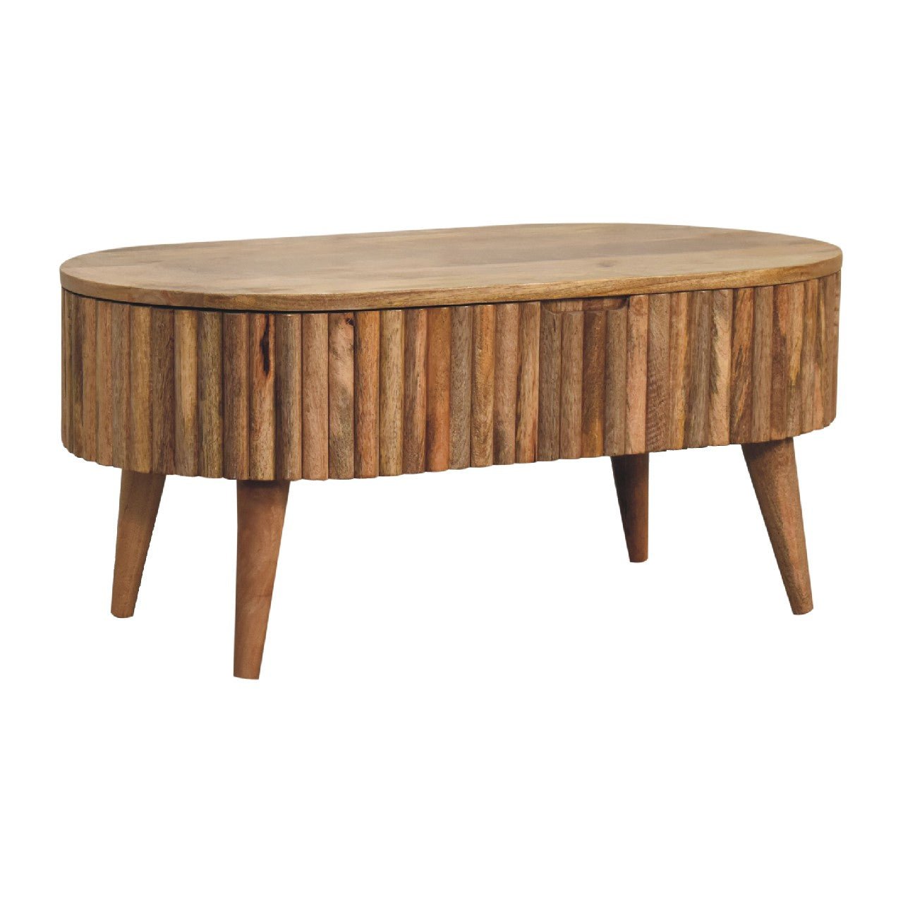 Oval Coffee Table with Lift Top and Wood Frame - Pier 1
