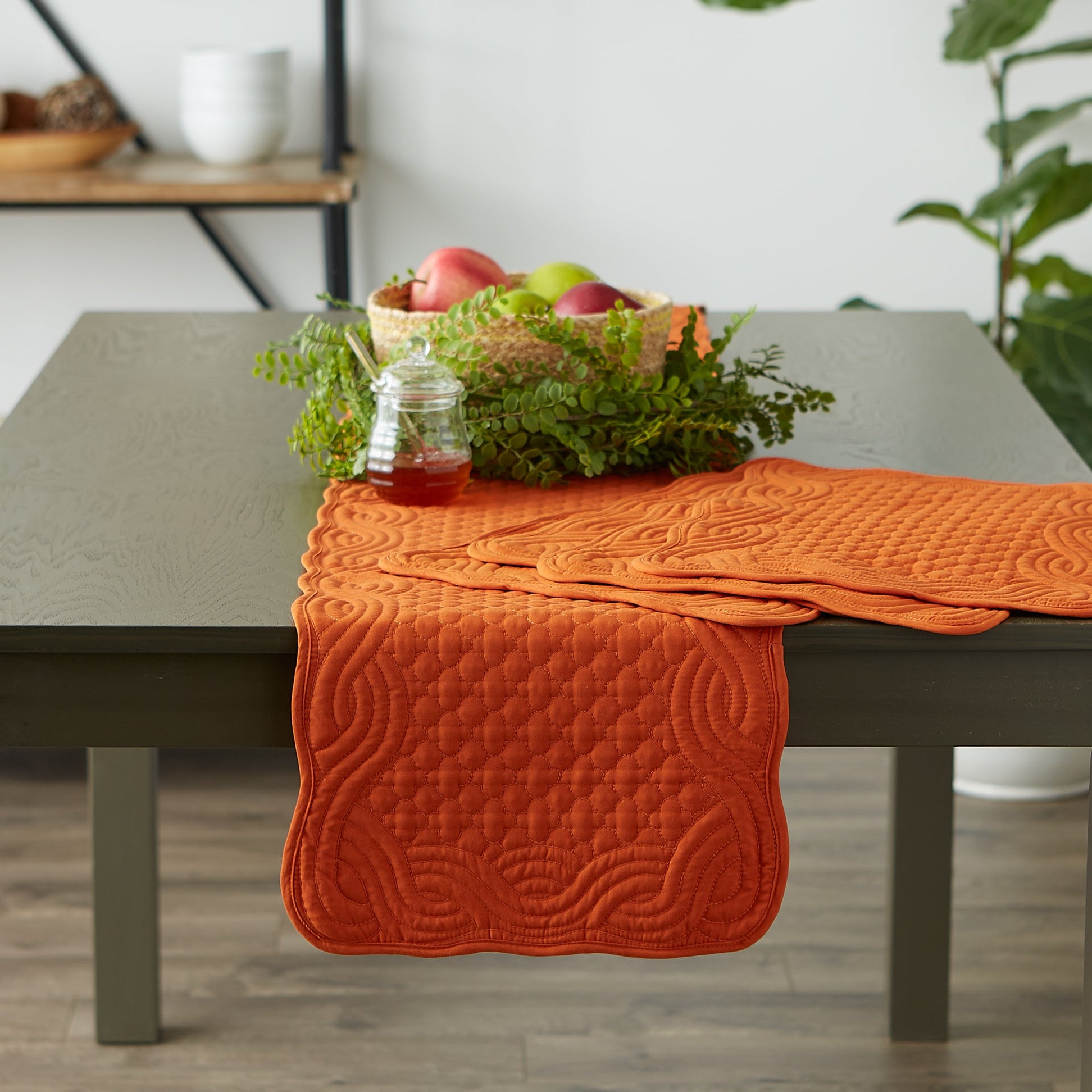 PUMPKIN SPICE QUILTED FARMHOUSE TABLE RUNNER 13x72 - Pier 1