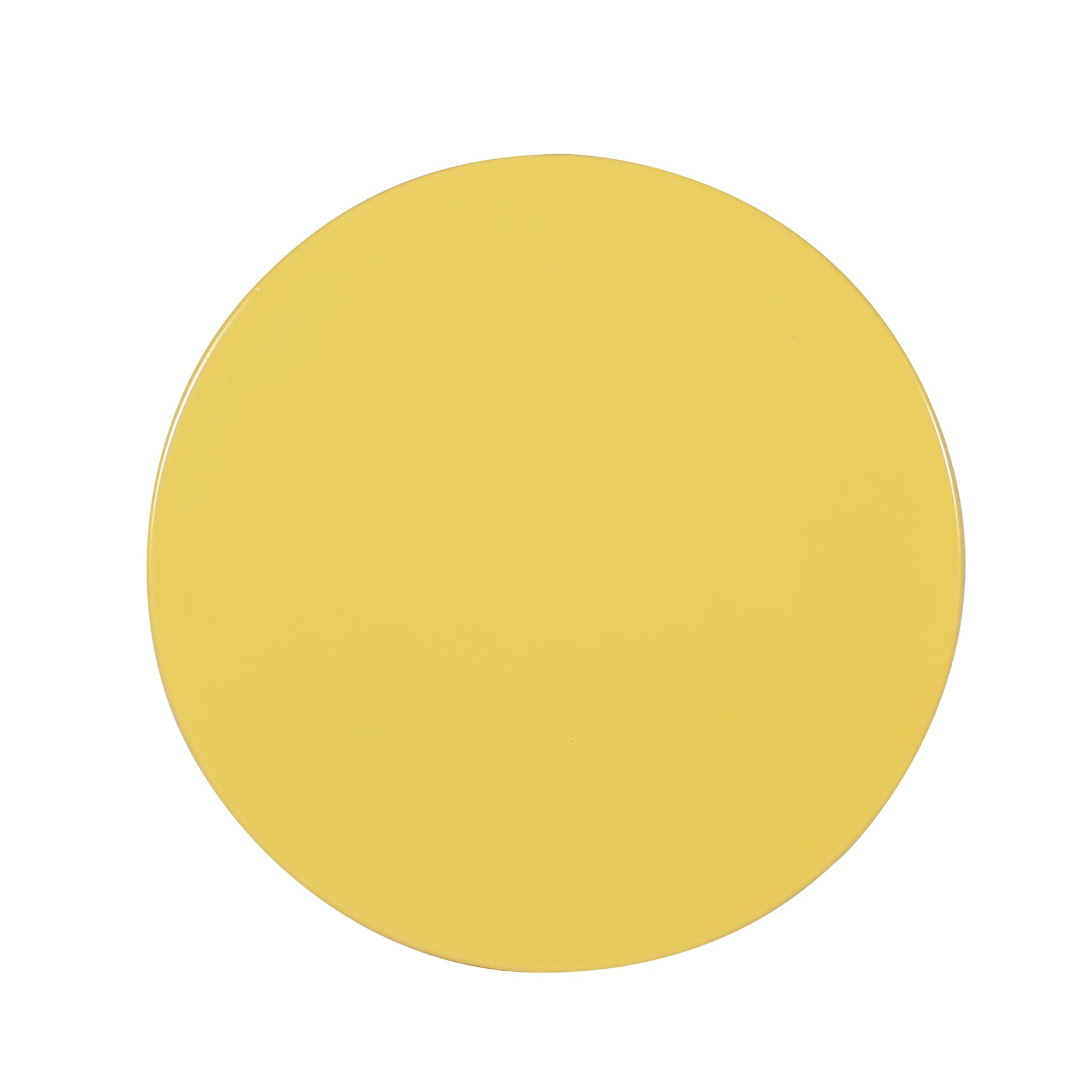 Symmetry Yellow Outdoor Cylindrical End Table with Overlapping Circle ...