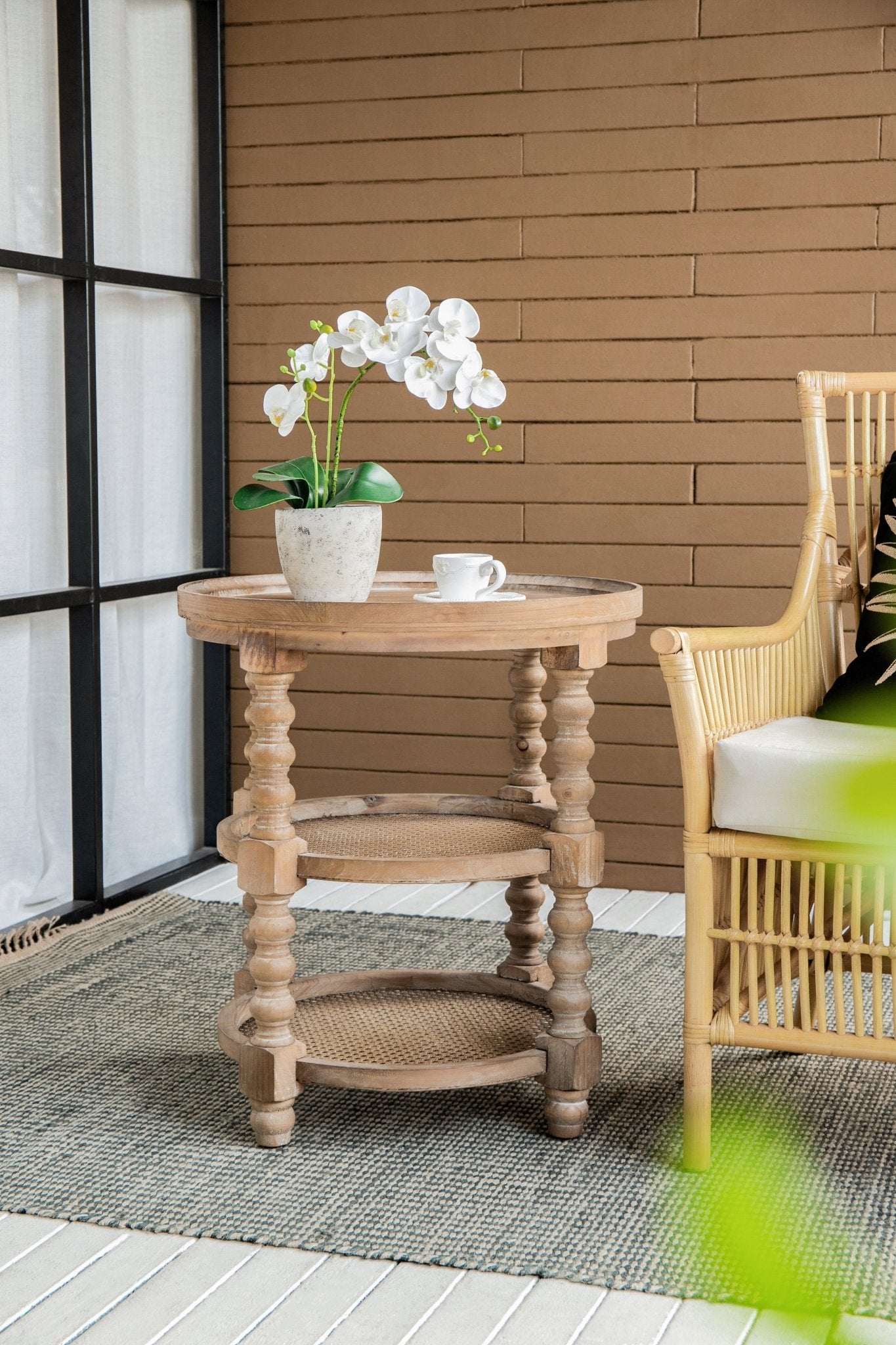 Round 3-Tiered Side Table with Turned Legs - Pier 1