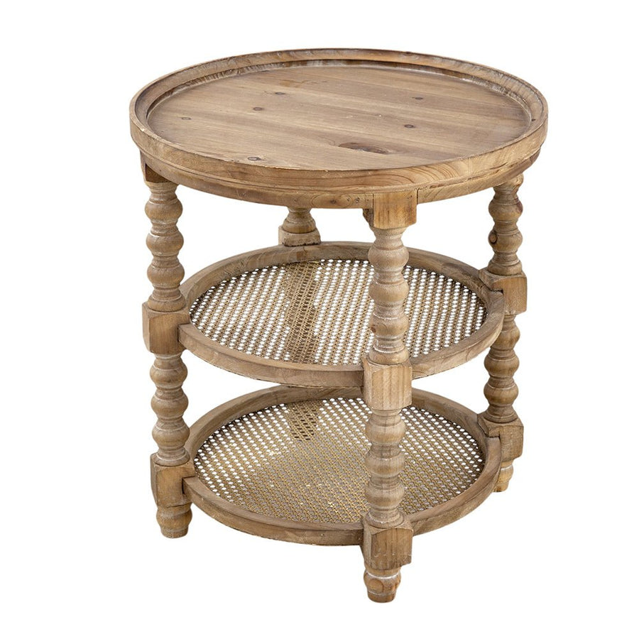 Round 3-Tiered Side Table with Turned Legs - Pier 1