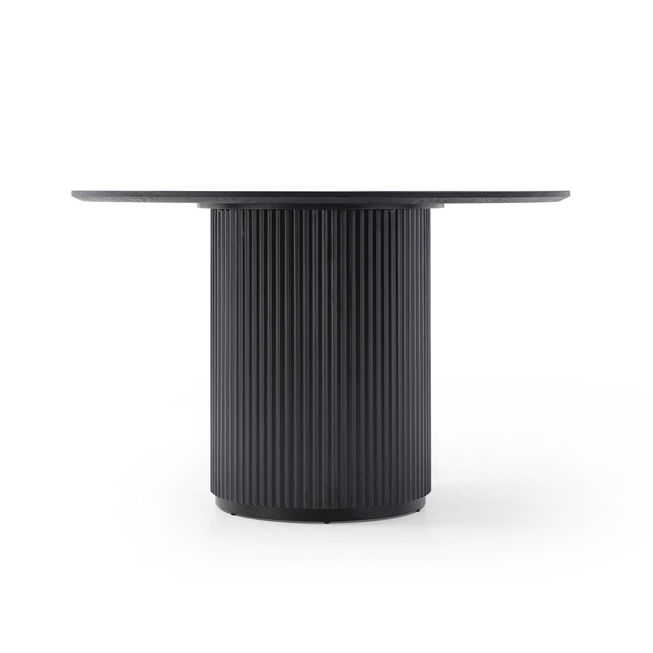 Round Dining Table with T-Shaped Design and Wood Frame - Pier 1
