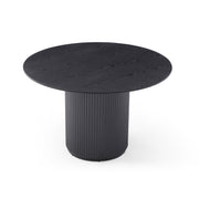 Round Dining Table with T-Shaped Design and Wood Frame - Pier 1