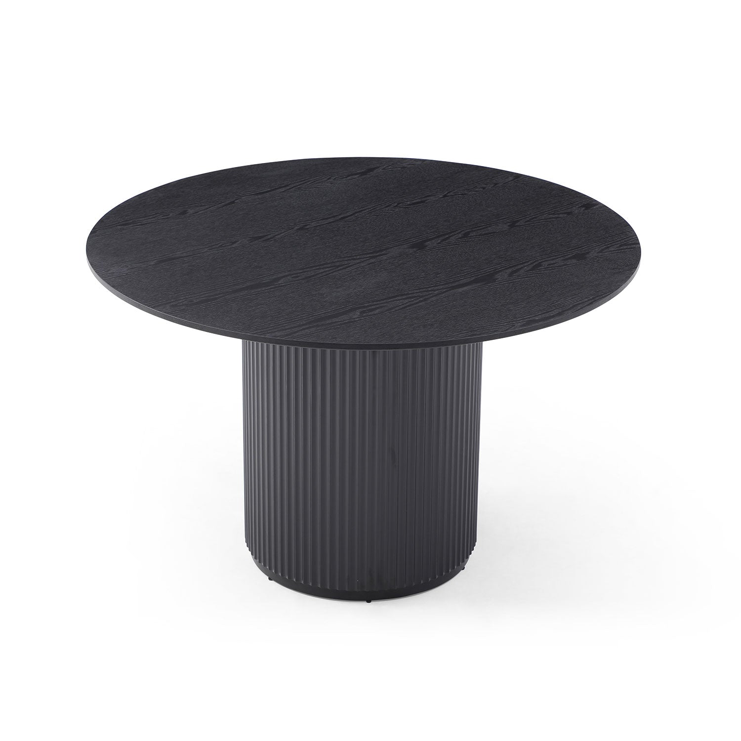 Round Dining Table with T-Shaped Design and Wood Frame - Pier 1
