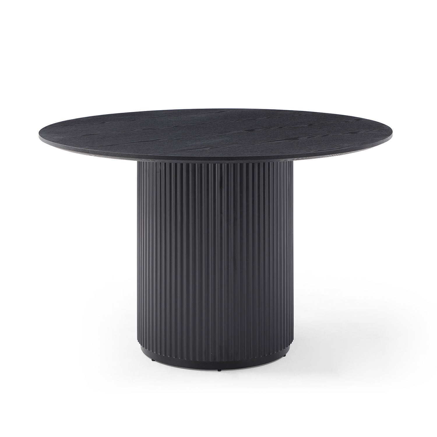 Round Dining Table with T-Shaped Design and Wood Frame - Pier 1