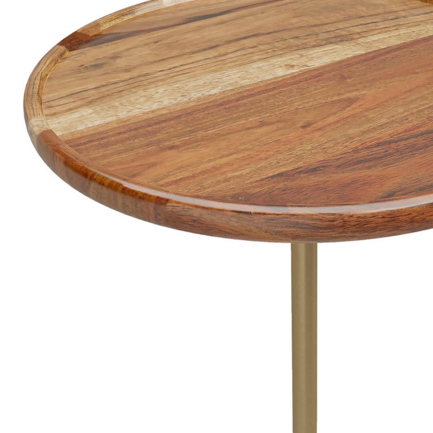 Side Table with Acacia Wood Top and Marble Base - Pier 1