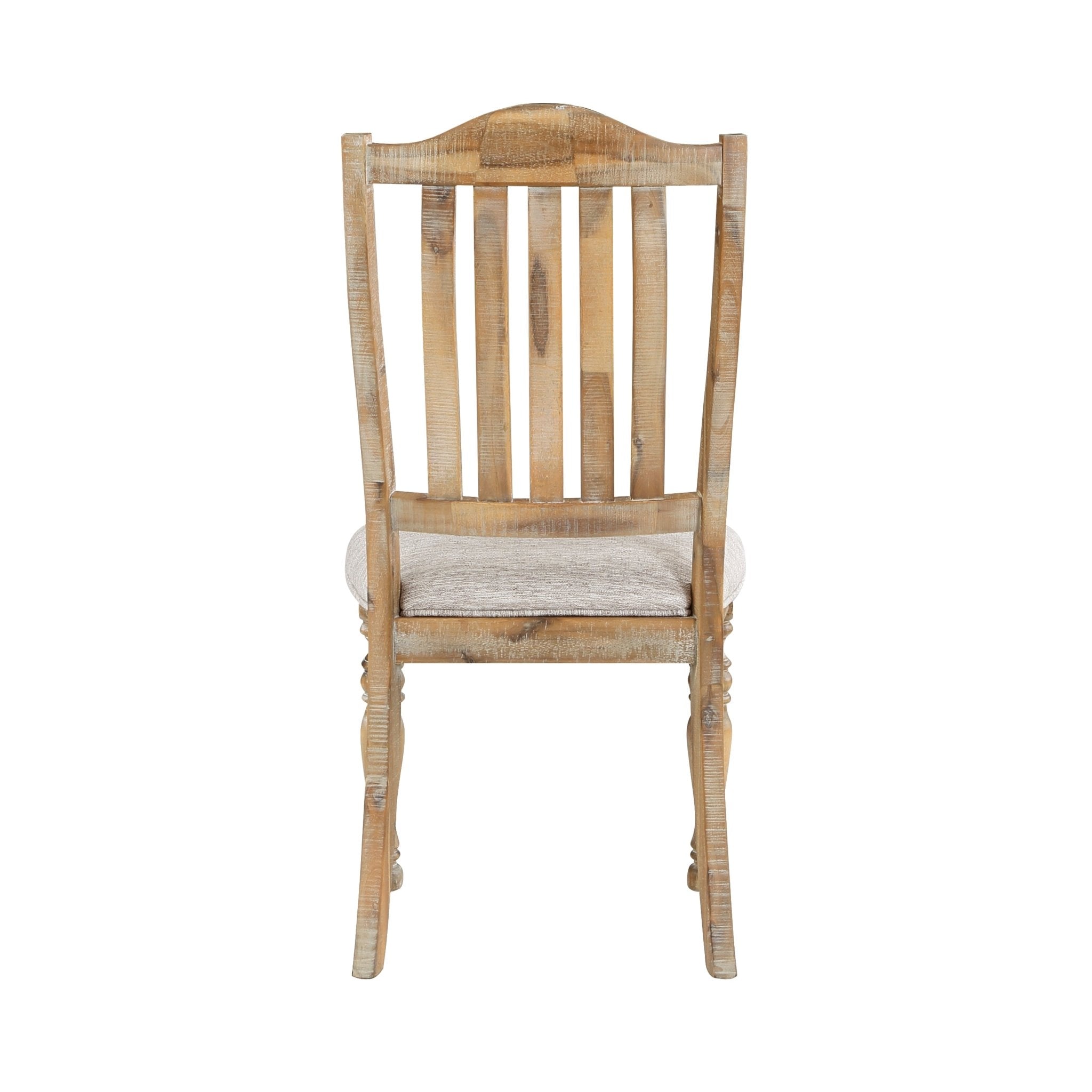Styne Dining Chair with Vertical Slat-Back and Wood Frame, Set of 2 ...