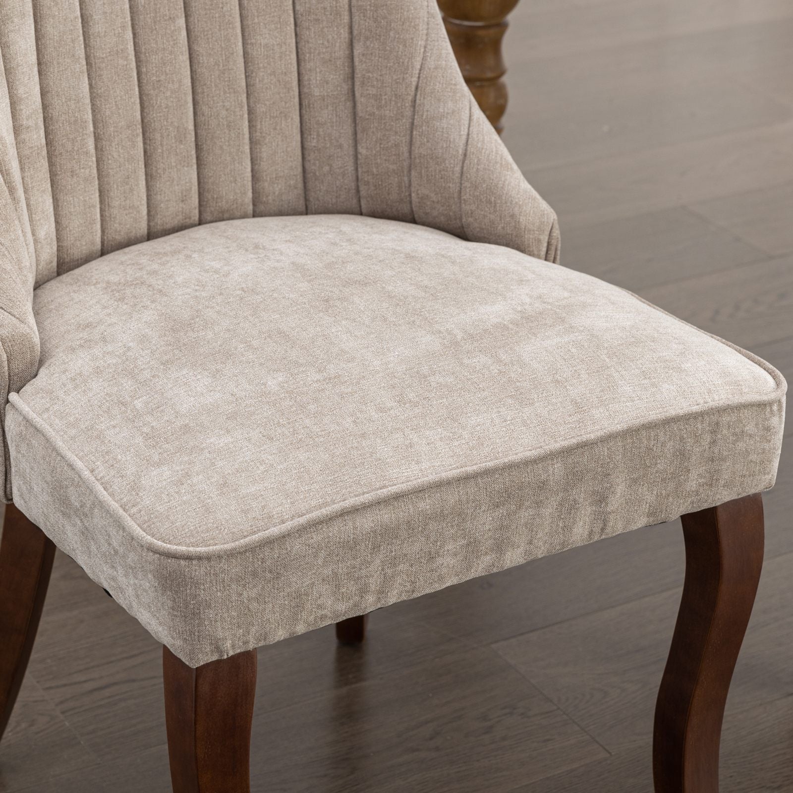Upholstered Dining Chair with Curved Legs and High Backres, Set of 2 ...