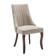 Upholstered Dining Chair with Curved Legs and High Backres, Set of 2 ...