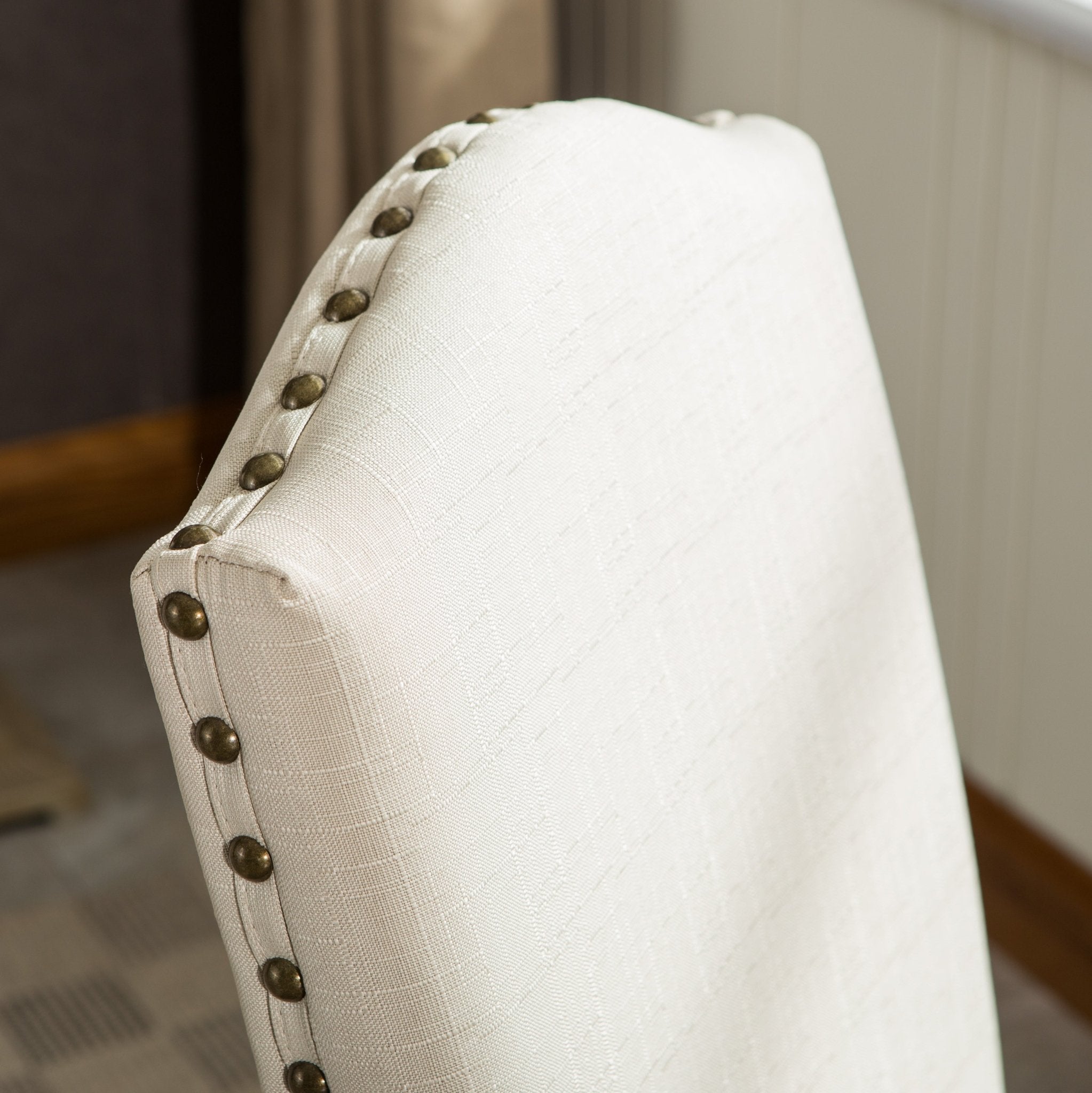 Wolen Upholstered Dining Chair with Nailhead Trim and High Back, Set of ...