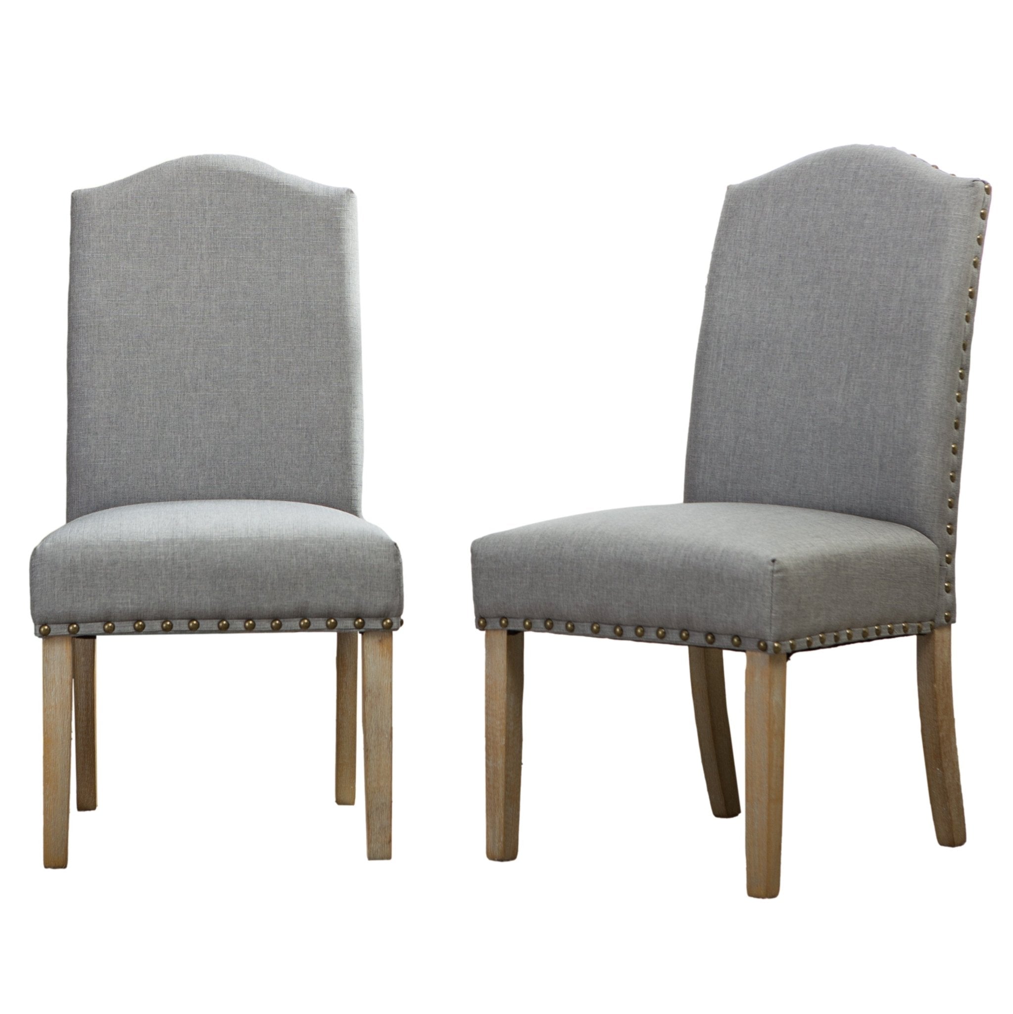 Wolen Upholstered Dining Chair with Nailhead Trim and High Back, Set of ...