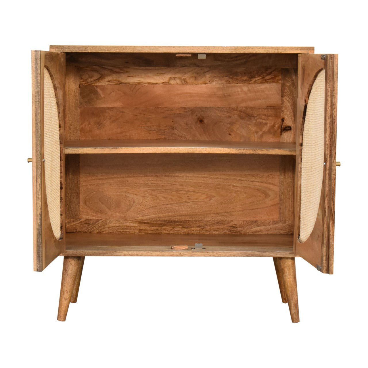 Wood Close-knit Leaf Cabinet with 2 Shelves - Pier 1