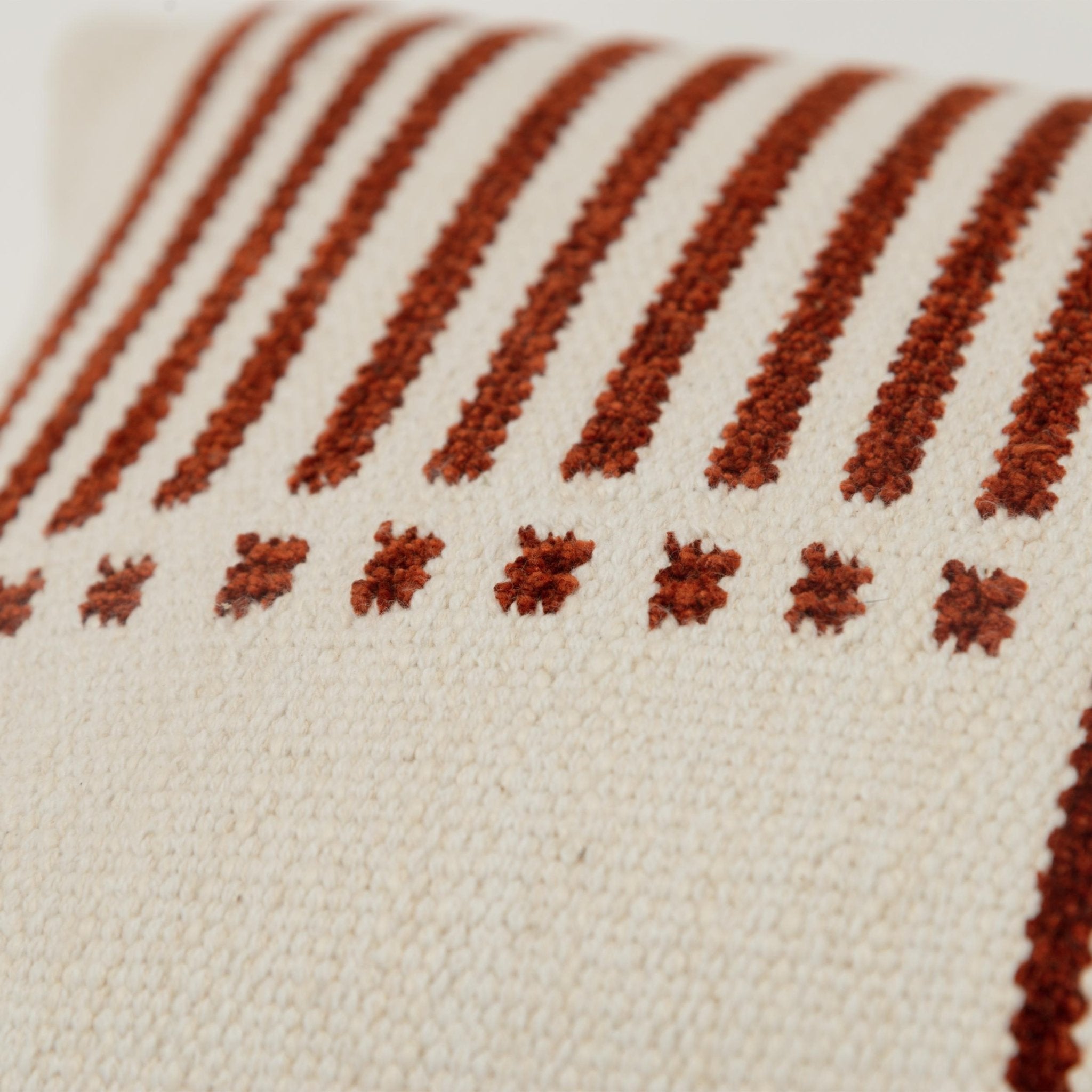Woven 88% Cotton,12% Rayon stripe Decorative Throw Pillow - Pier 1