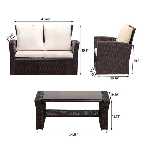 4-Pieces Outdoor Patio Set - Pier 1