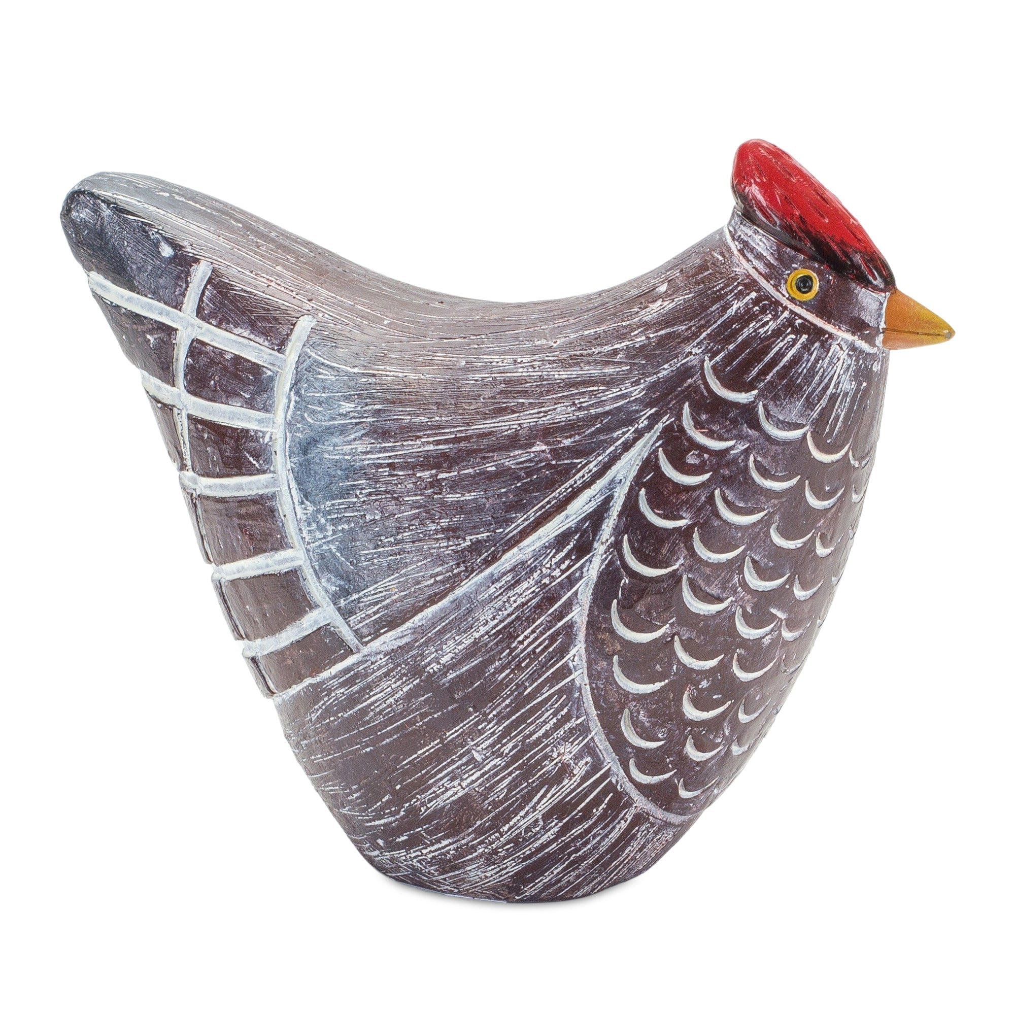 Etched Chicken Shelf Sitter with Wood Grain Design, Set of 6 - Pier 1