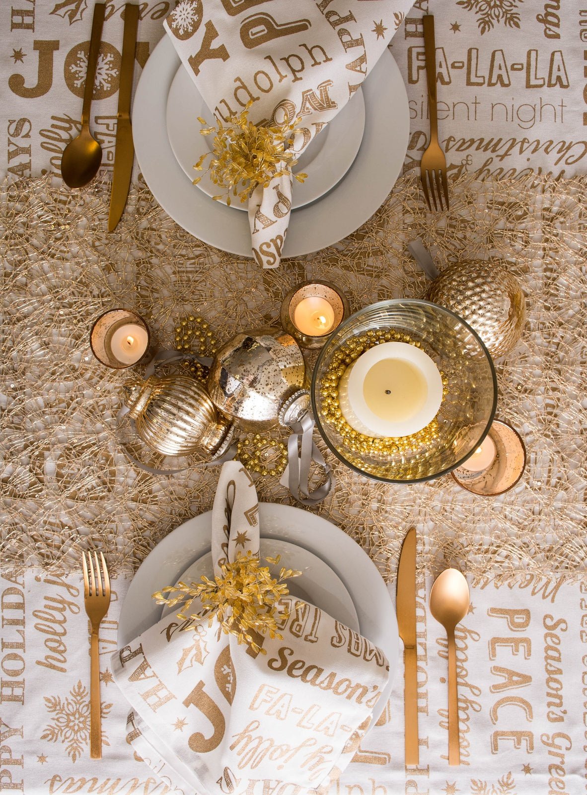 Gold Sequin Mesh 16in x 10ft Table Runner Roll - Pier 1