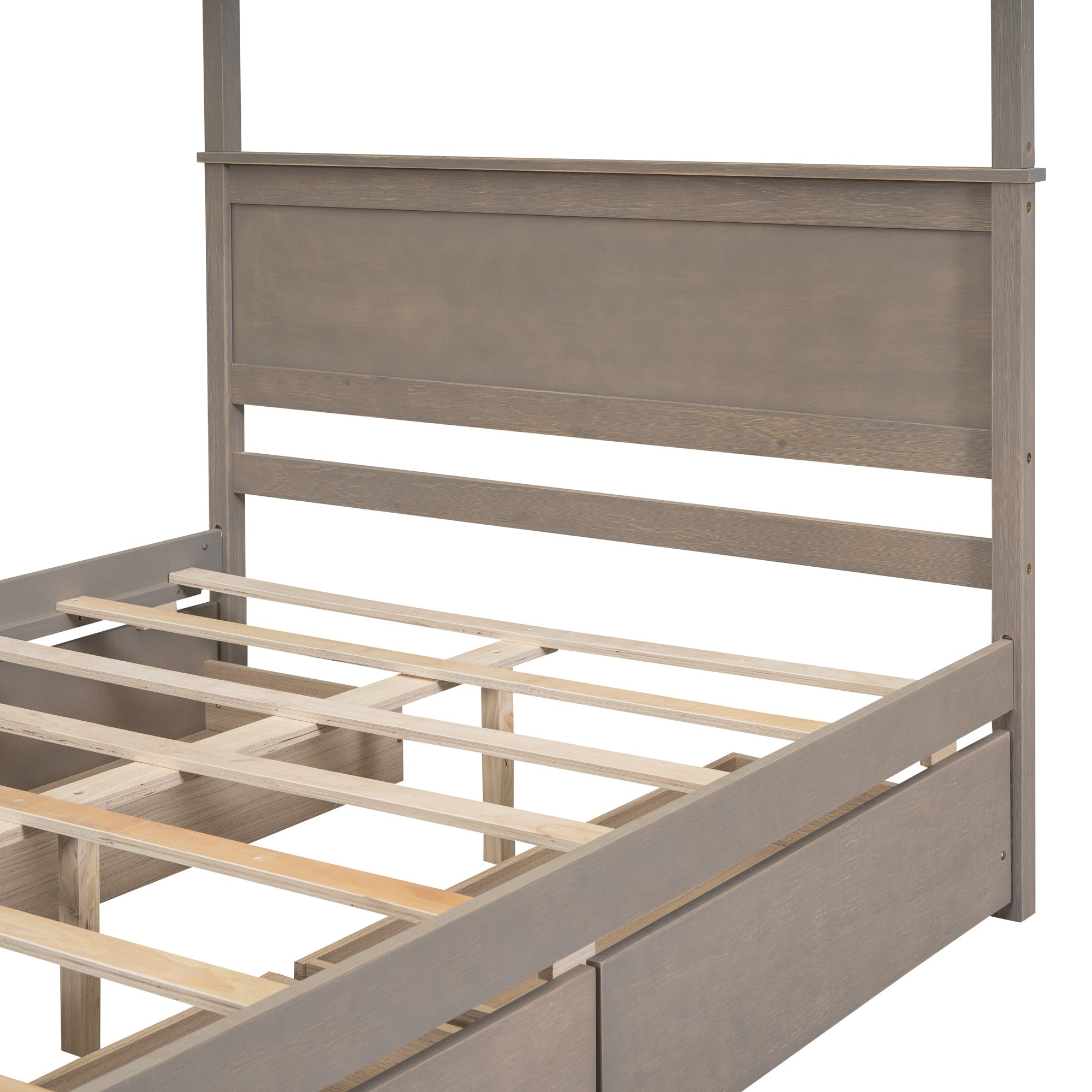 Grant Canopy Bed with Four Drawers - Pier 1