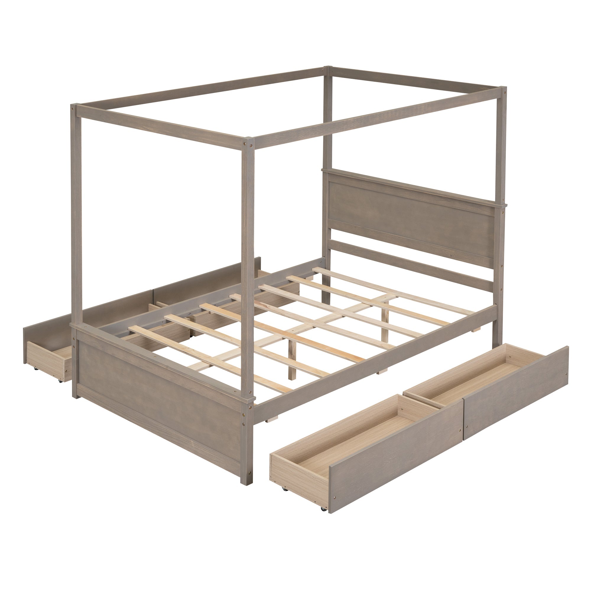 Grant Canopy Bed with Four Drawers - Pier 1