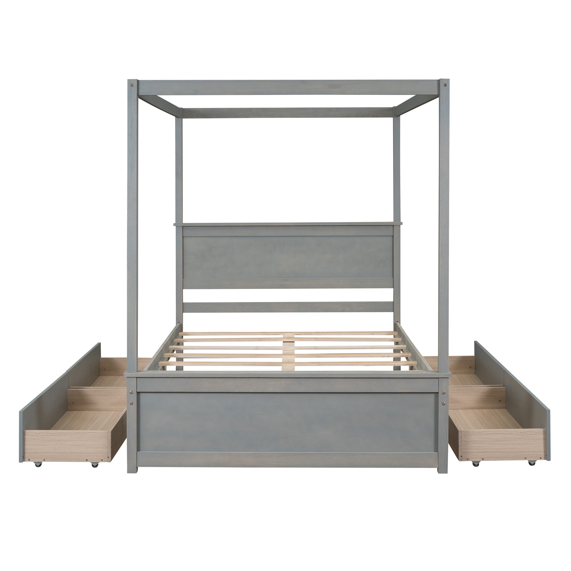 Grant Canopy Bed with Four Drawers - Pier 1