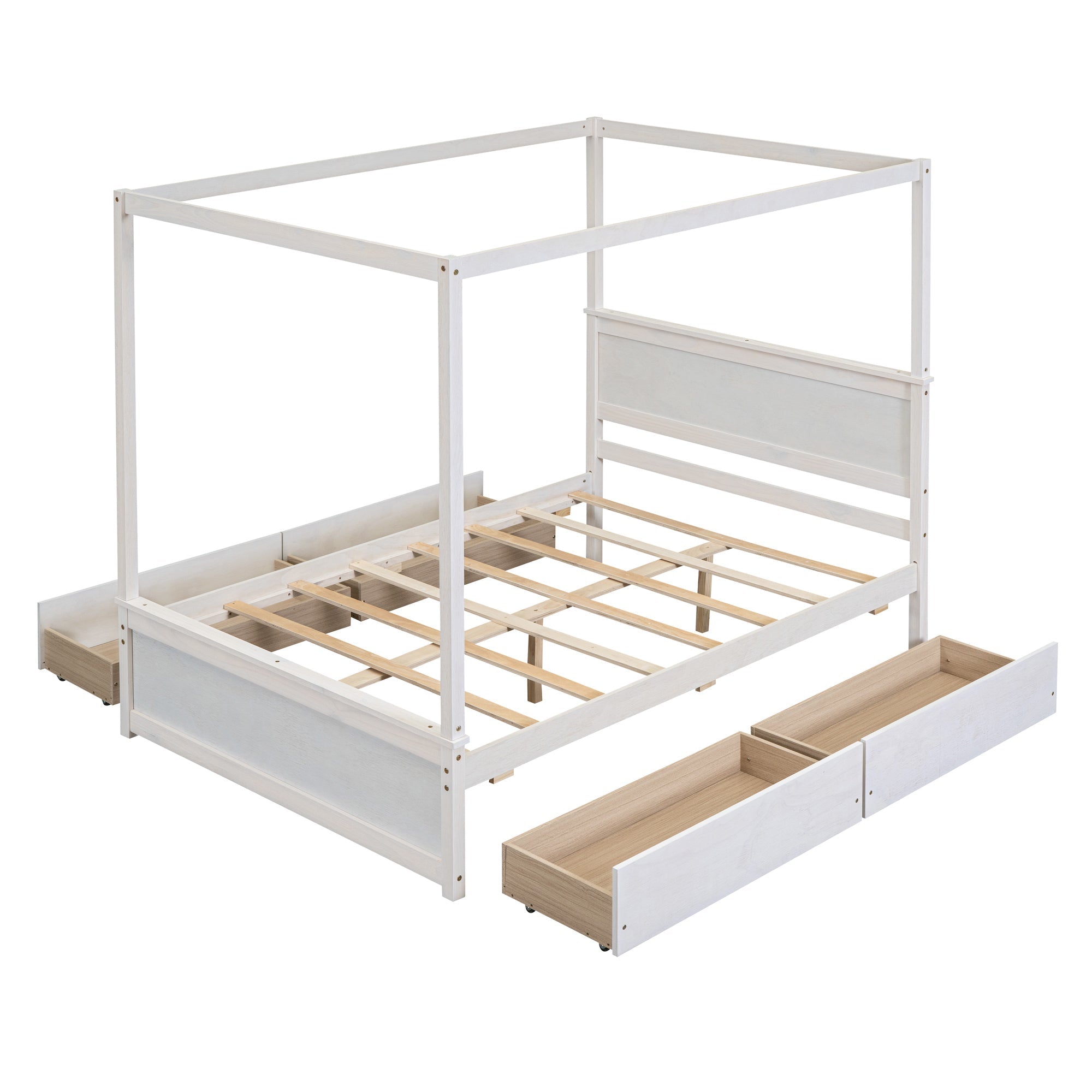 Grant Canopy Bed with Four Drawers - Pier 1