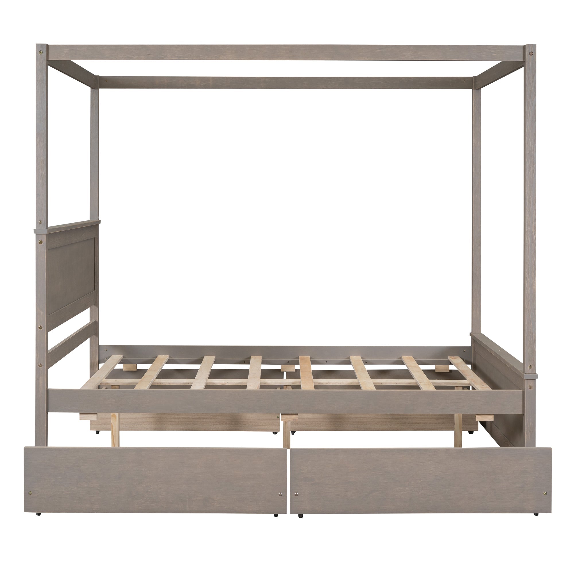 Grant Canopy Bed with Four Drawers - Pier 1
