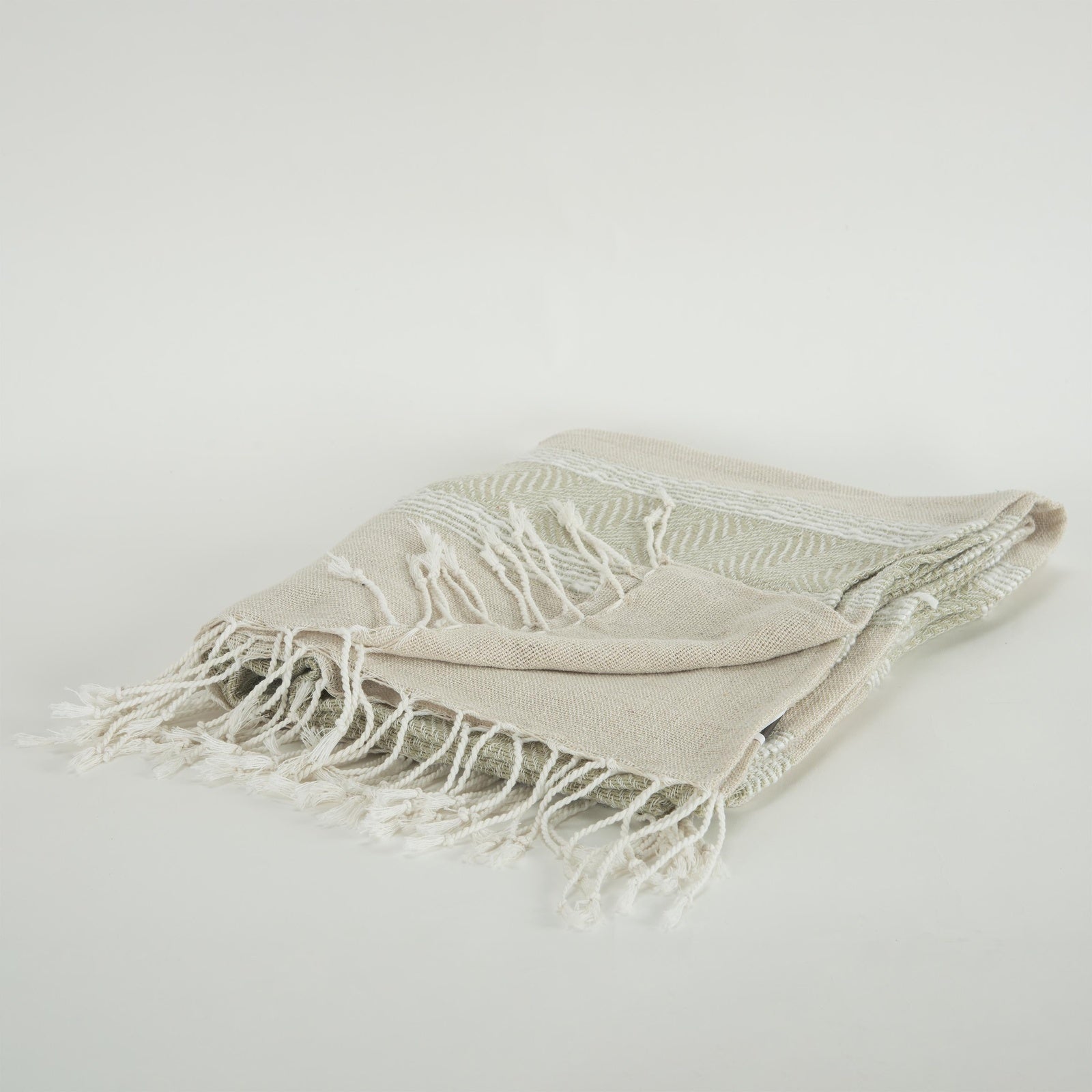 Hand loomed Stripe And Chevron 90% Cotton, 10% Acrylic Throw - Pier 1