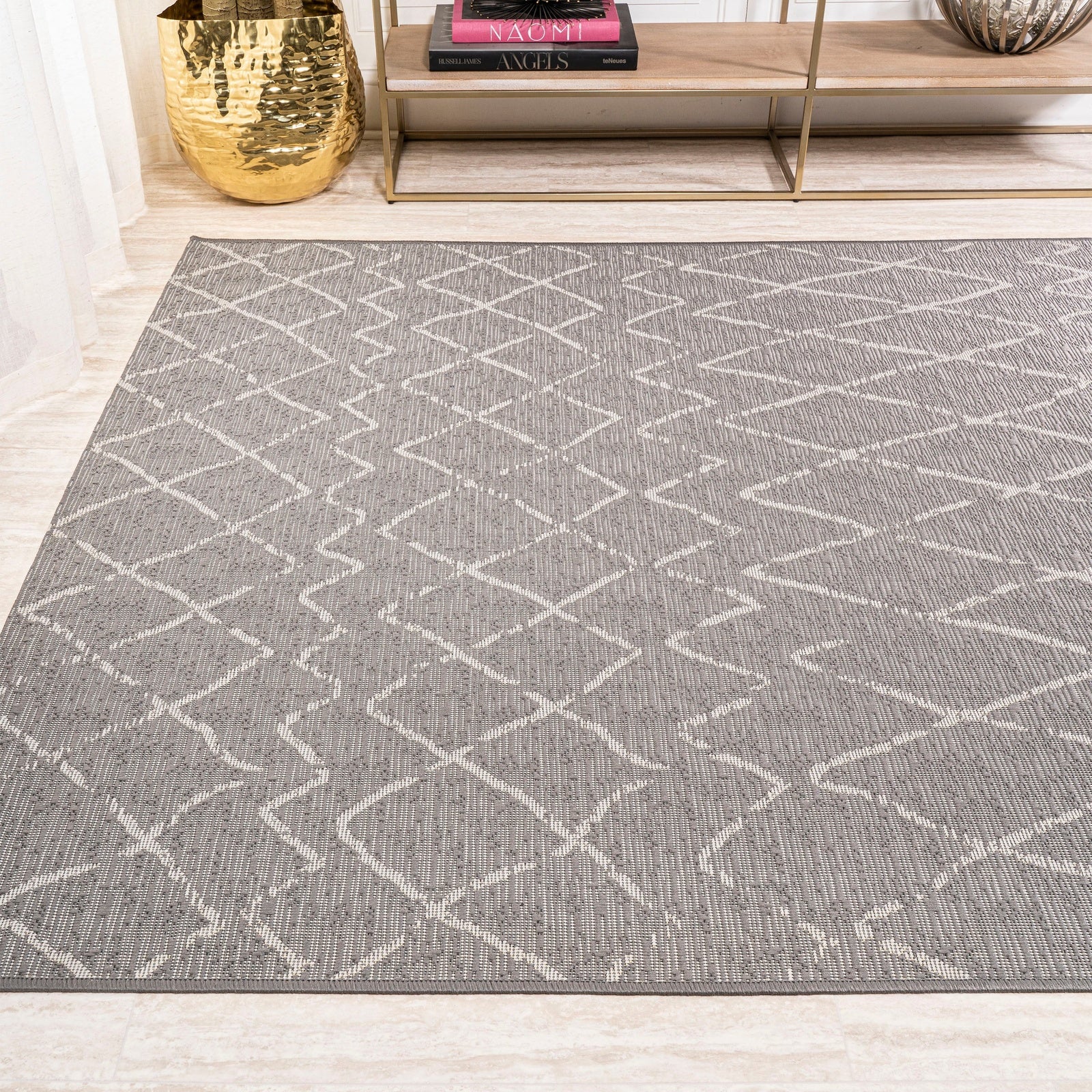 Madaba Moroccan Trellis Indoor/Outdoor Area Rug - Pier 1