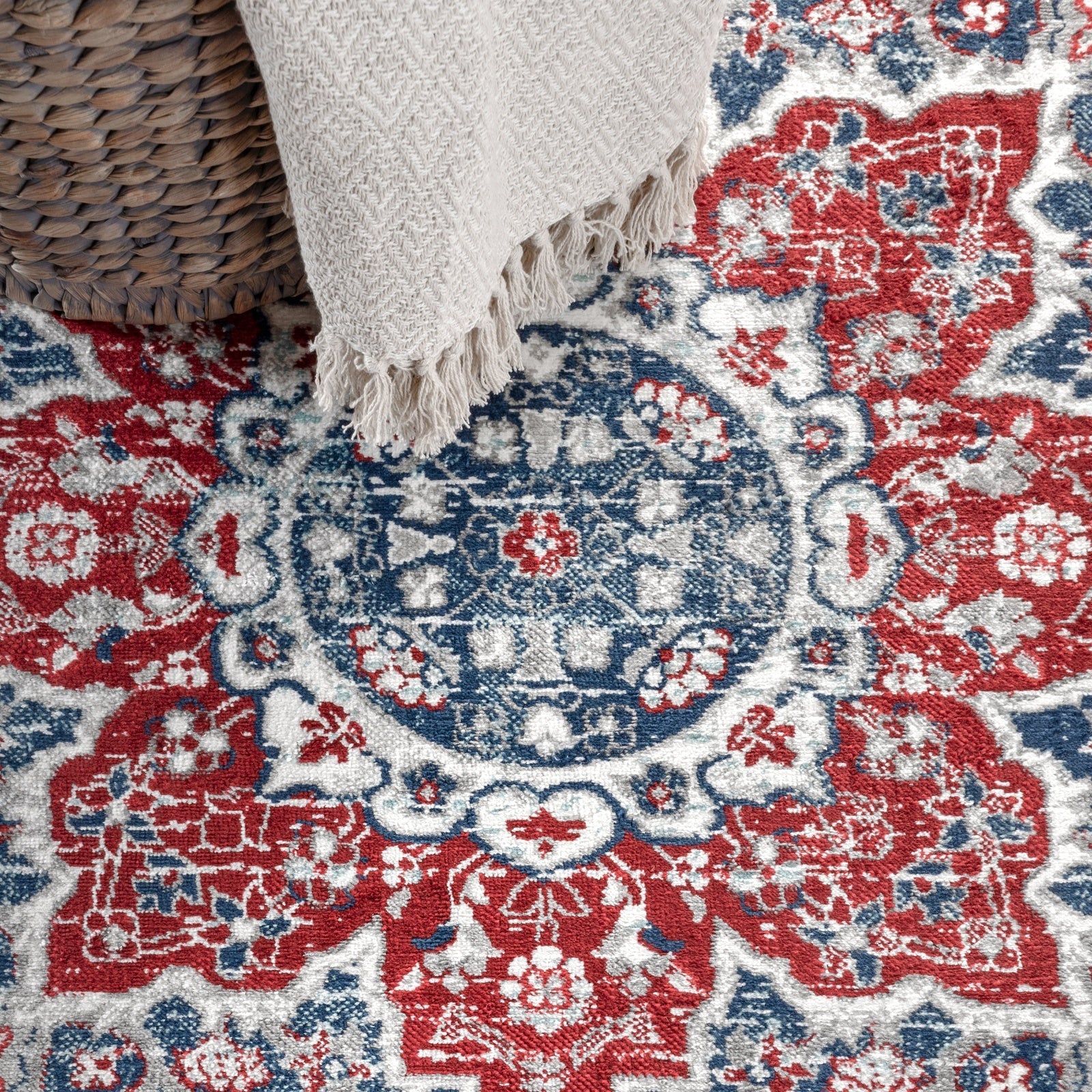 Modern Persian Vintage Moroccan Medallion Area Rug - Pier 1
