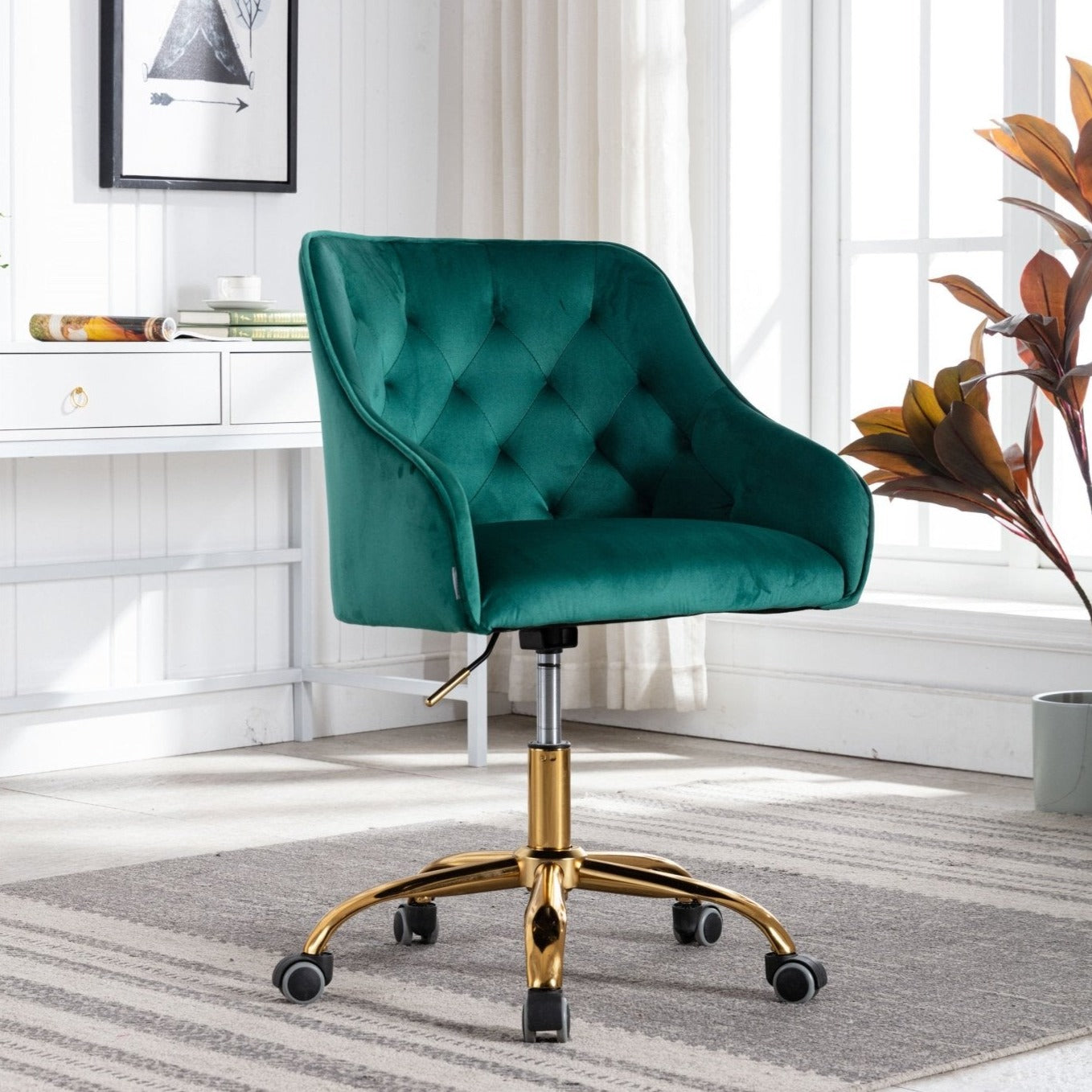 Tufted Swivel Desk Chair - Pier 1