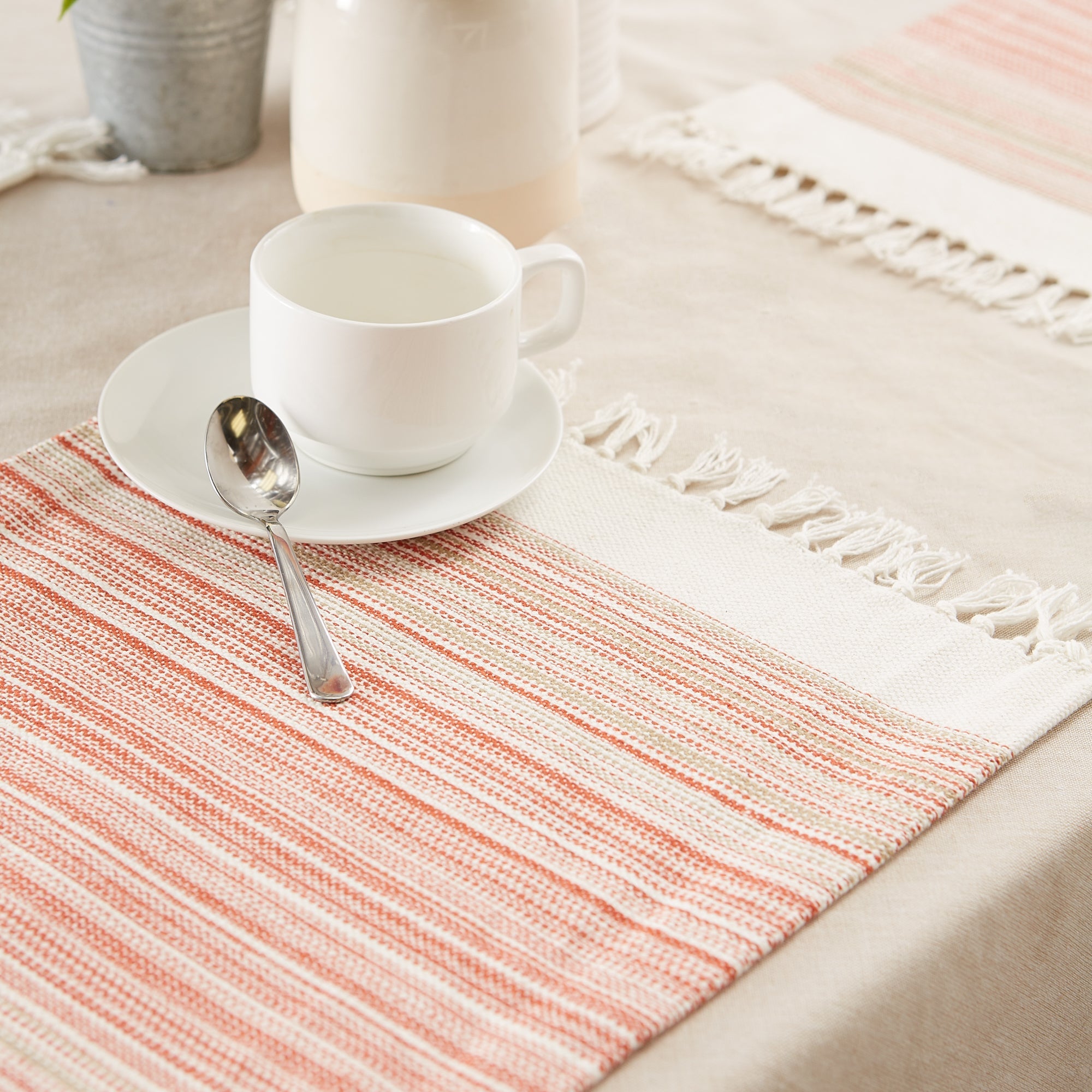 Pimento Striped Fringed Placemats, Set of 6 - Pier 1