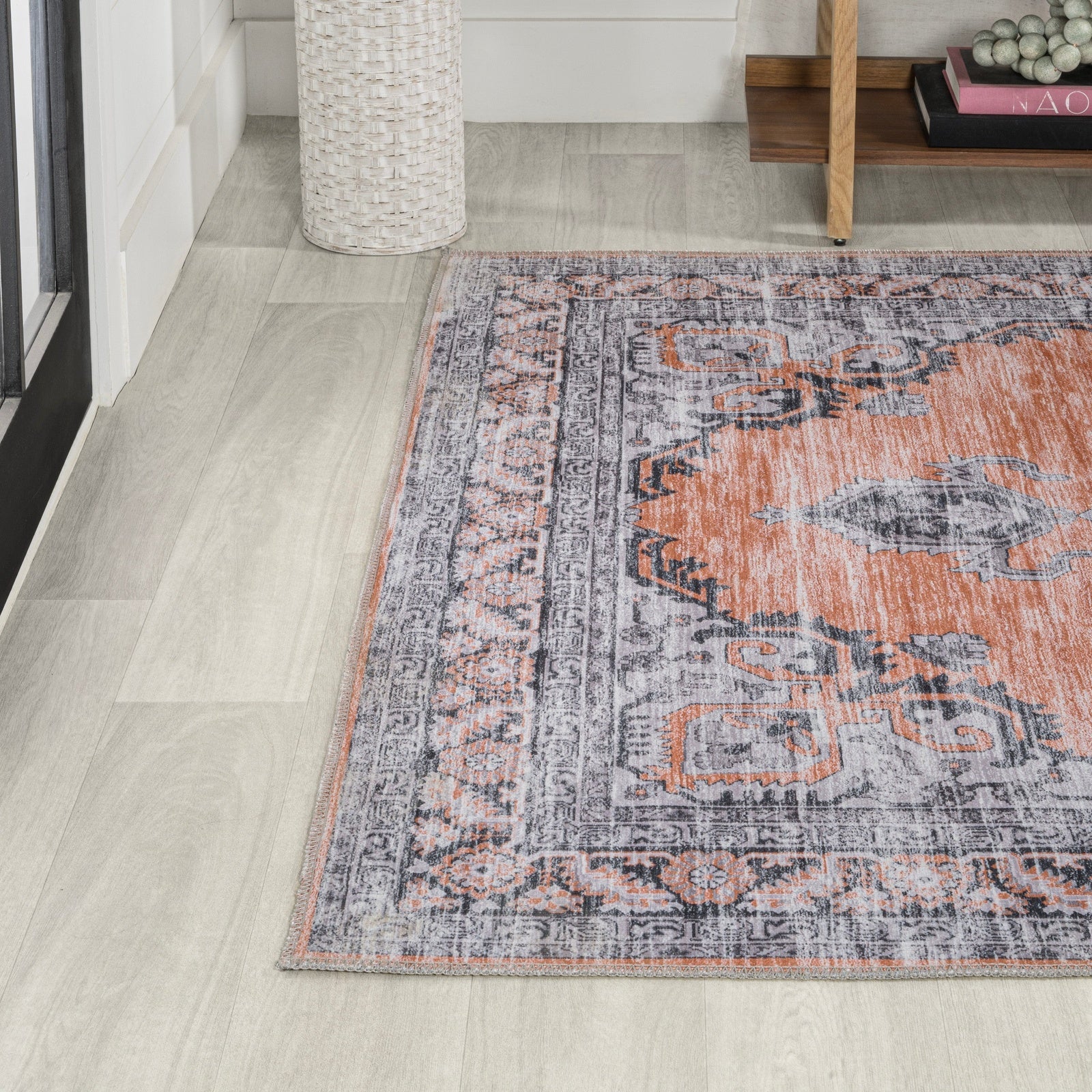 Wincer Chenille Cottage Medallion Machine-Washable Area Rug - Pier 1