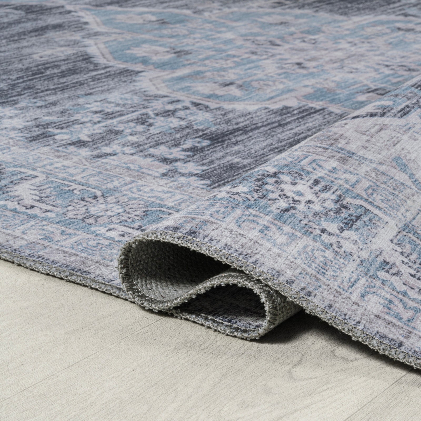 Wincer Chenille Cottage Medallion Machine-Washable Area Rug - Pier 1