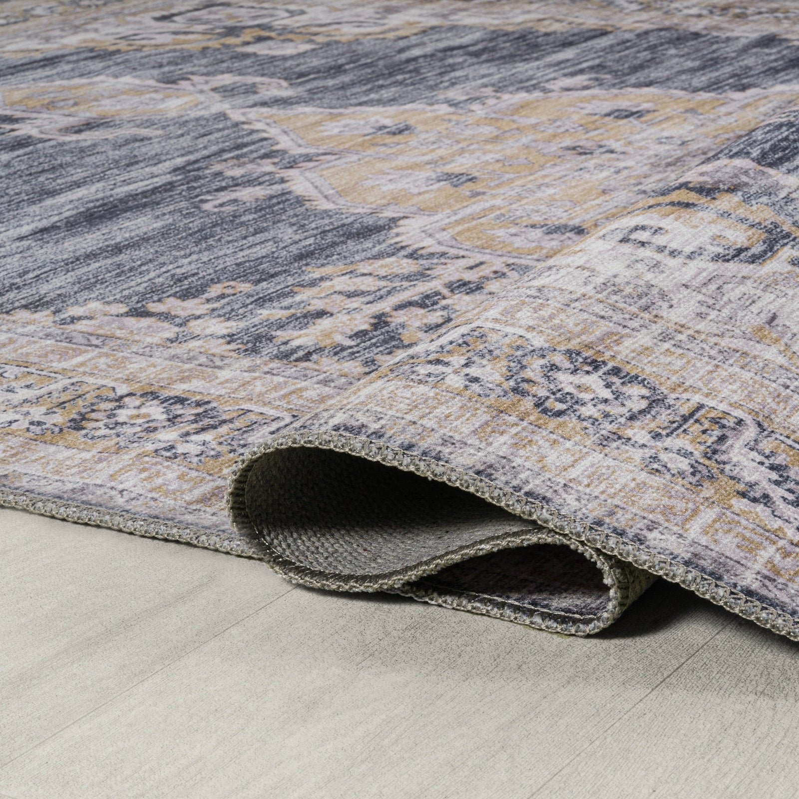 Wincer Chenille Cottage Medallion Machine-Washable Area Rug - Pier 1